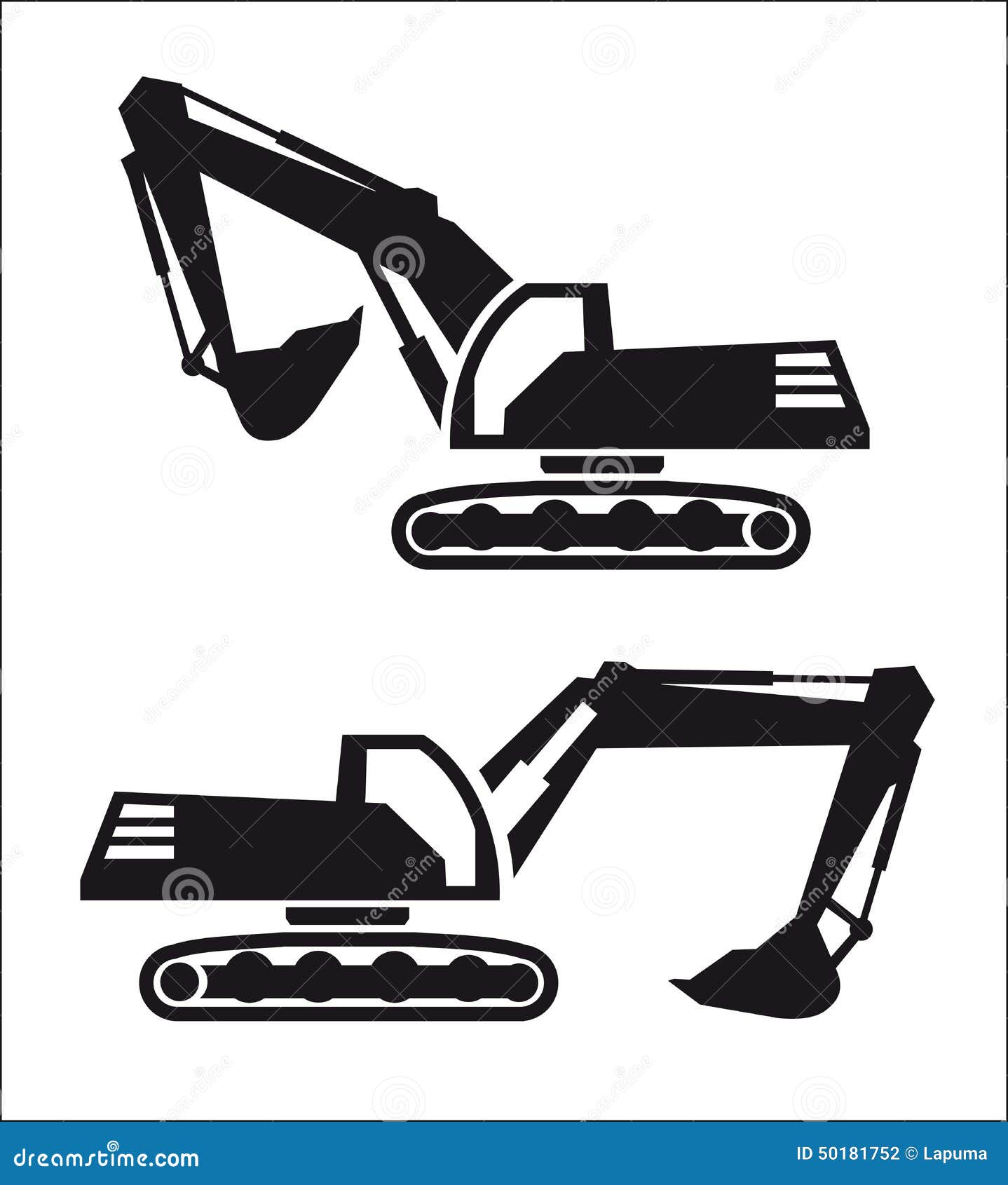 Excavator icon stock vector. Illustration of heavy, excavator - 50181752
