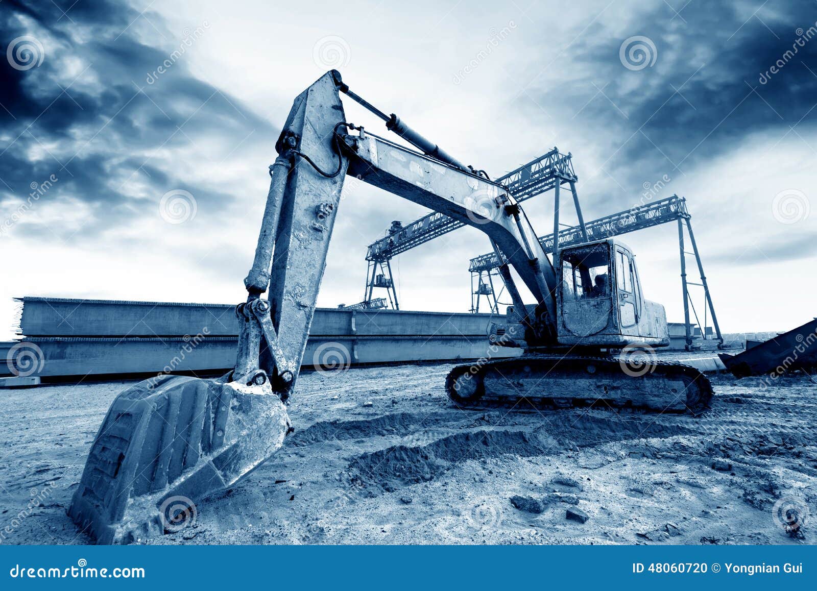 Excavator stock photo. Image of digger, heavy, land, earth - 48060720