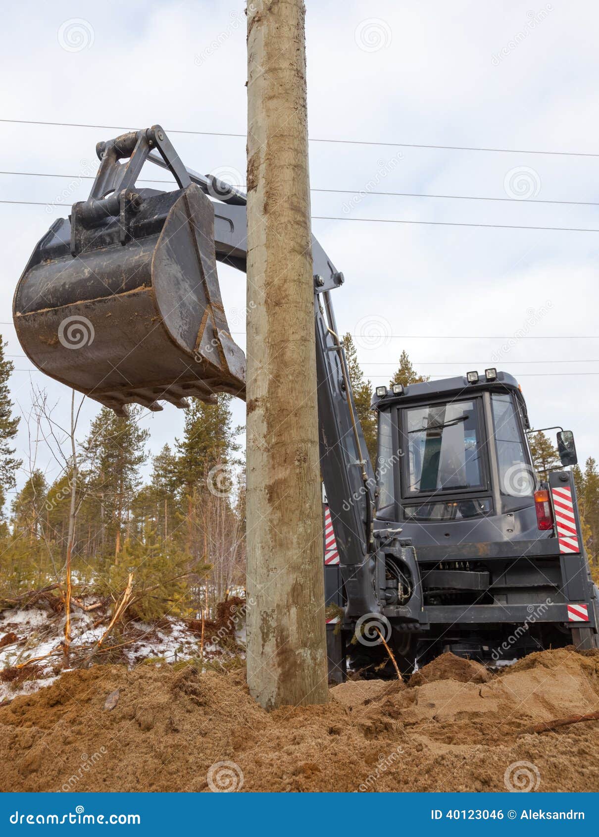 Excavator Loader Hydraulic Tractor Digging Stock Photo - Image of ...