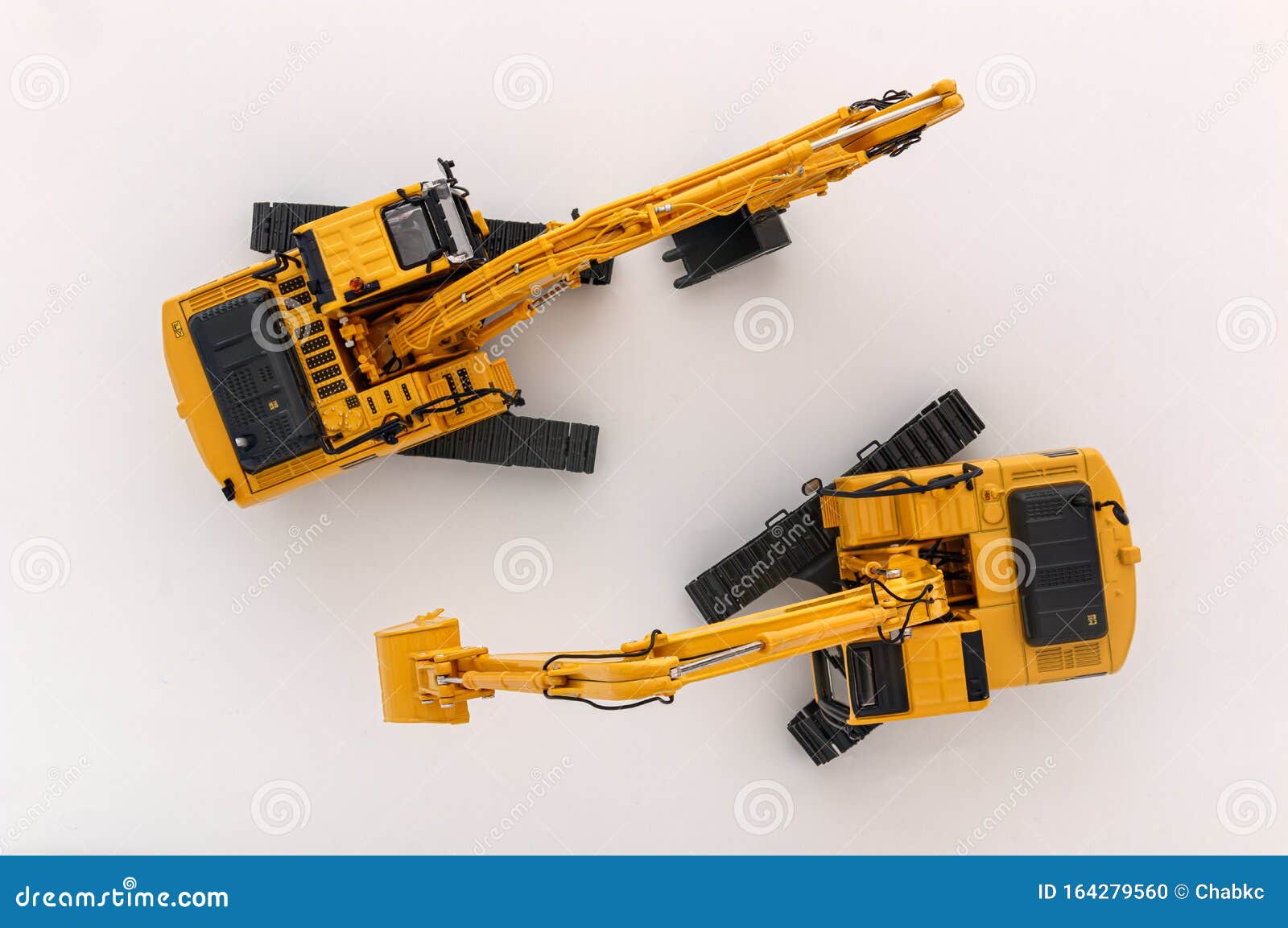 Excavator loader ,Top view stock photo. Image of industrial - 164279560