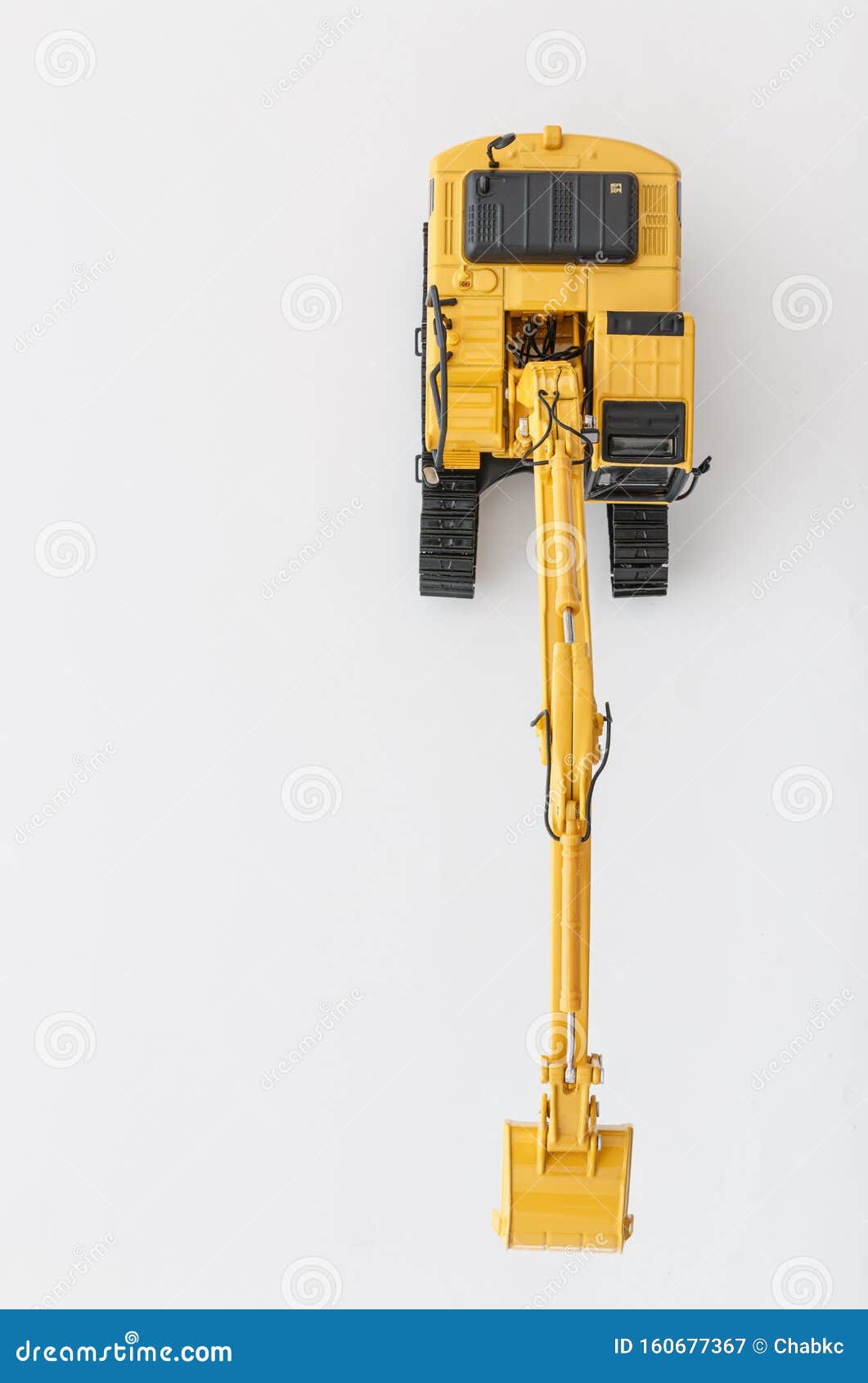 Excavator loader ,Top view stock image. Image of heavy - 160677367