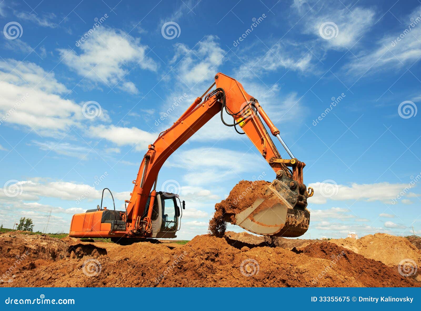 Excavator loader at work stock image. Image of mover - 33355675