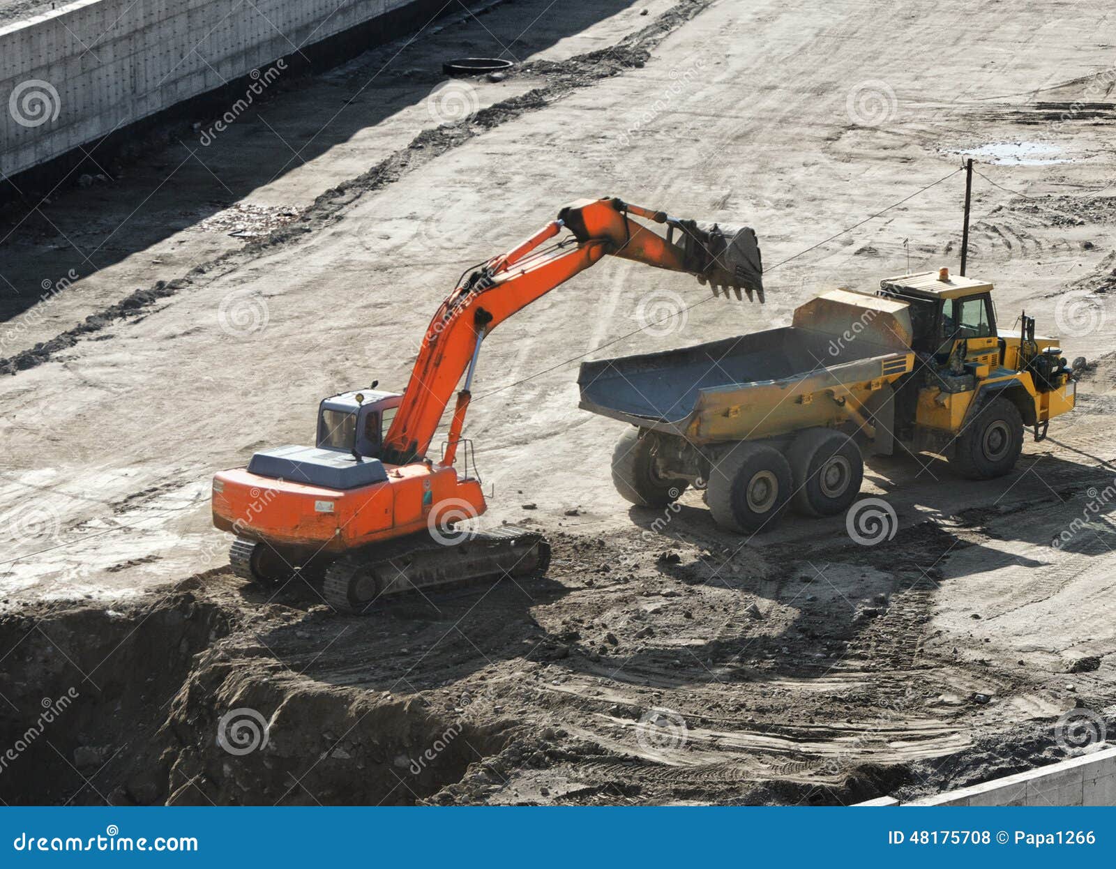 Two Truck Tipper At Work Stock Photography | CartoonDealer.com #63754550