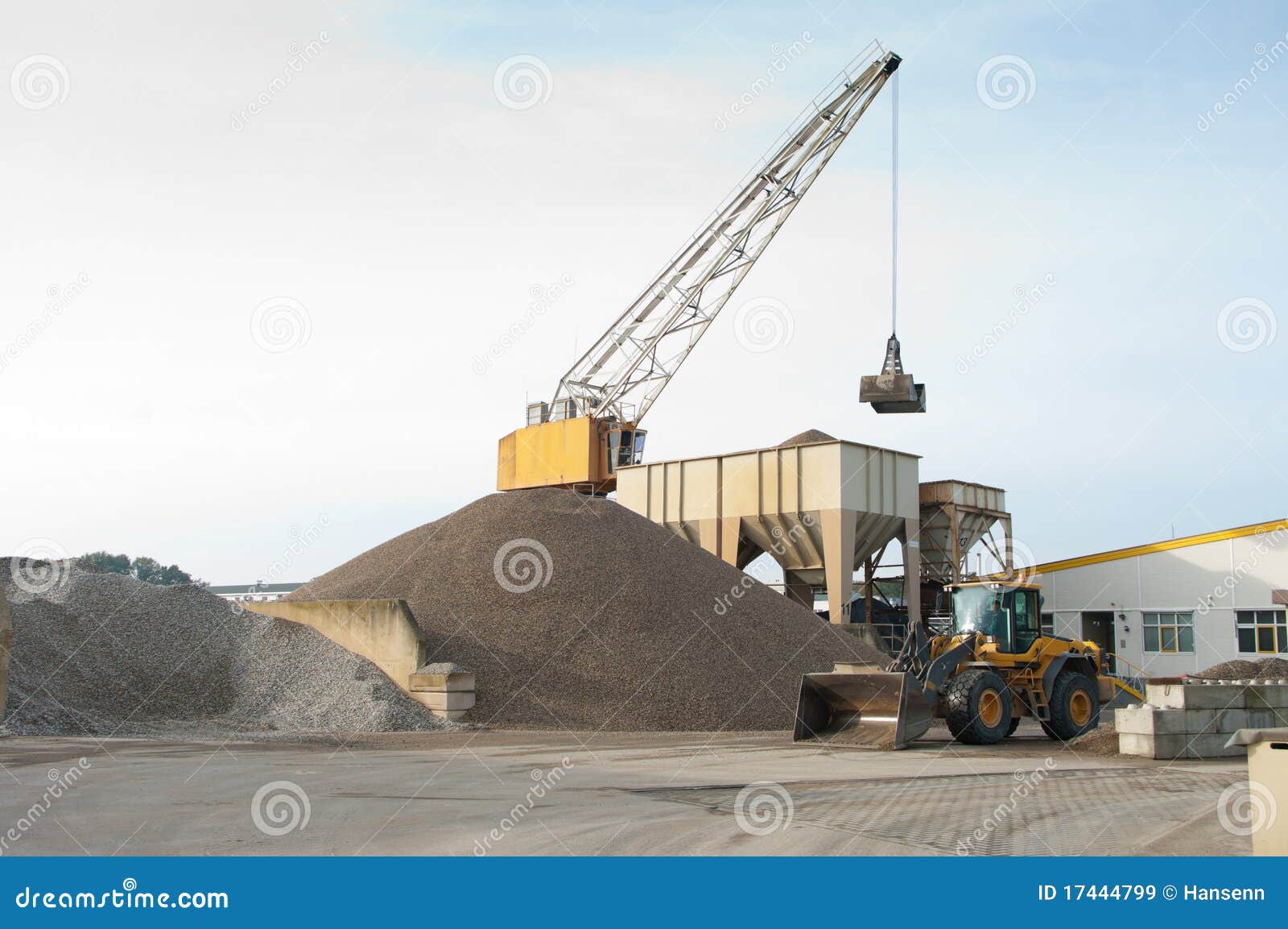 Excavator loading sand stock image. Image of commercial - 17444799