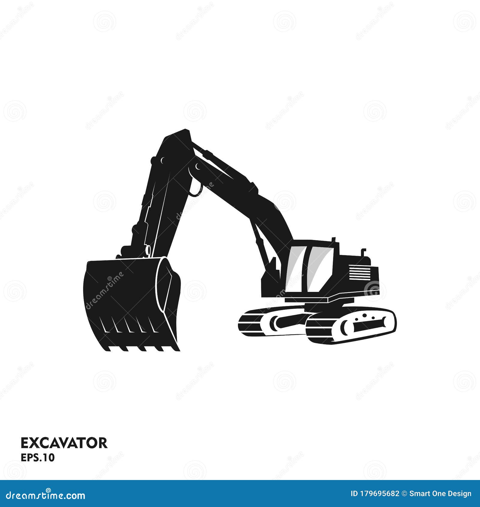 Excavator and Backhoe Logo Vector Template Stock Vector - Illustration ...