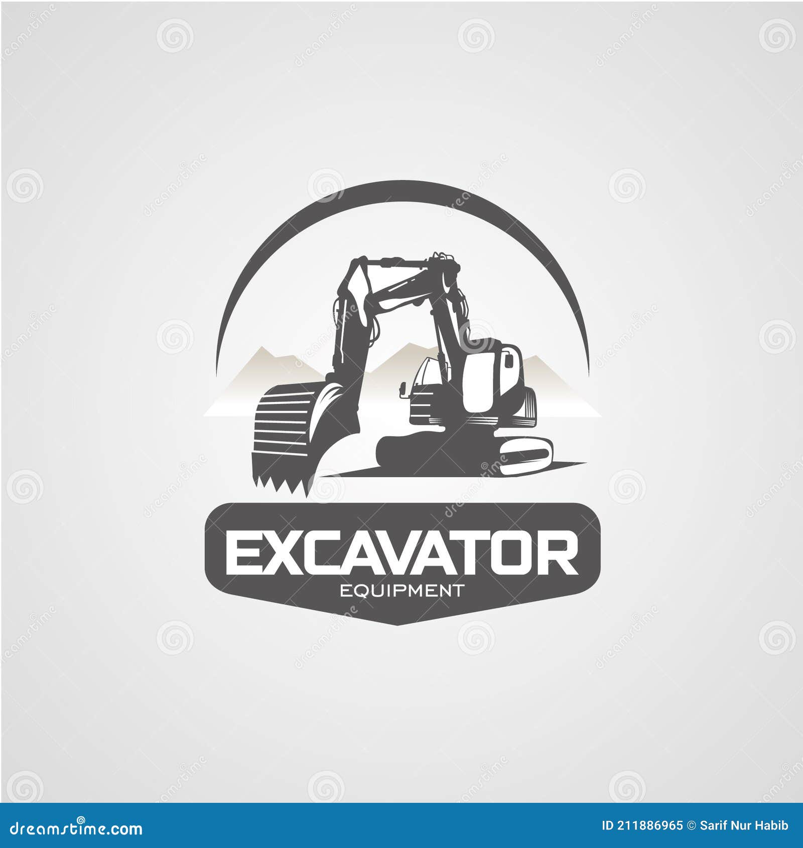 Excavator Logo Designs Template Stock Vector - Illustration of ...