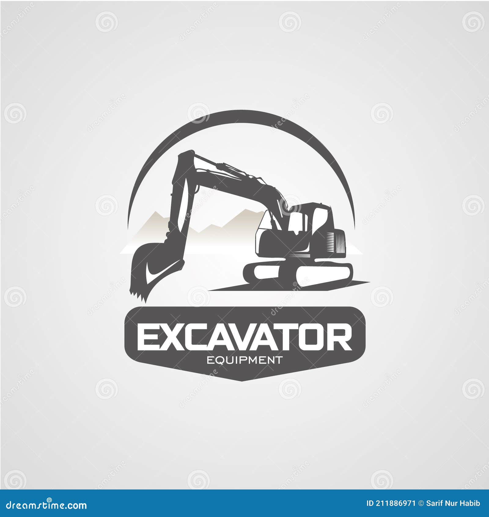 Excavator Logo Designs Template Stock Vector - Illustration of build ...