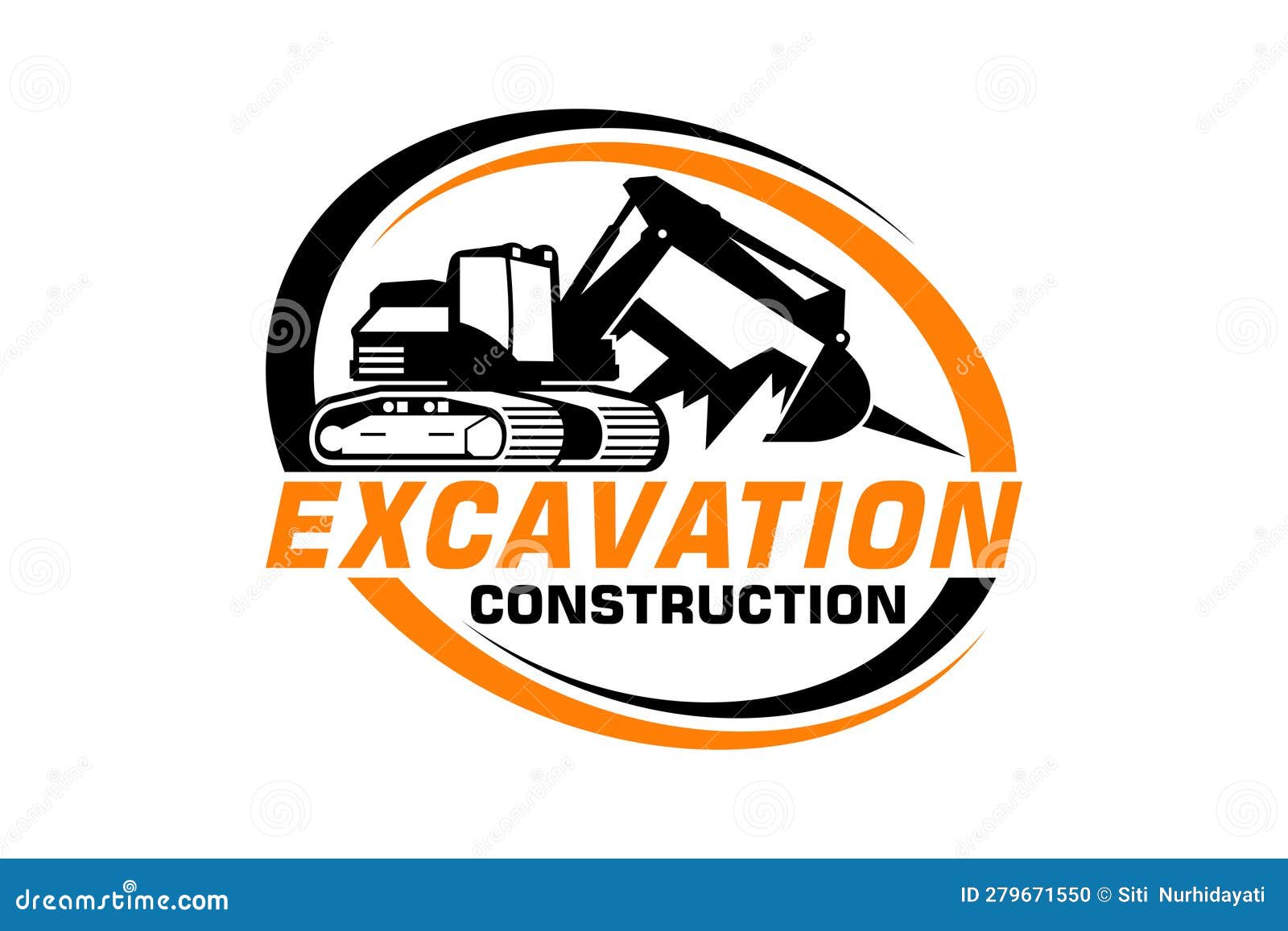 Excavator Logo Template Vector. Heavy Equipment Logo Vector for Construction Company Stock ...
