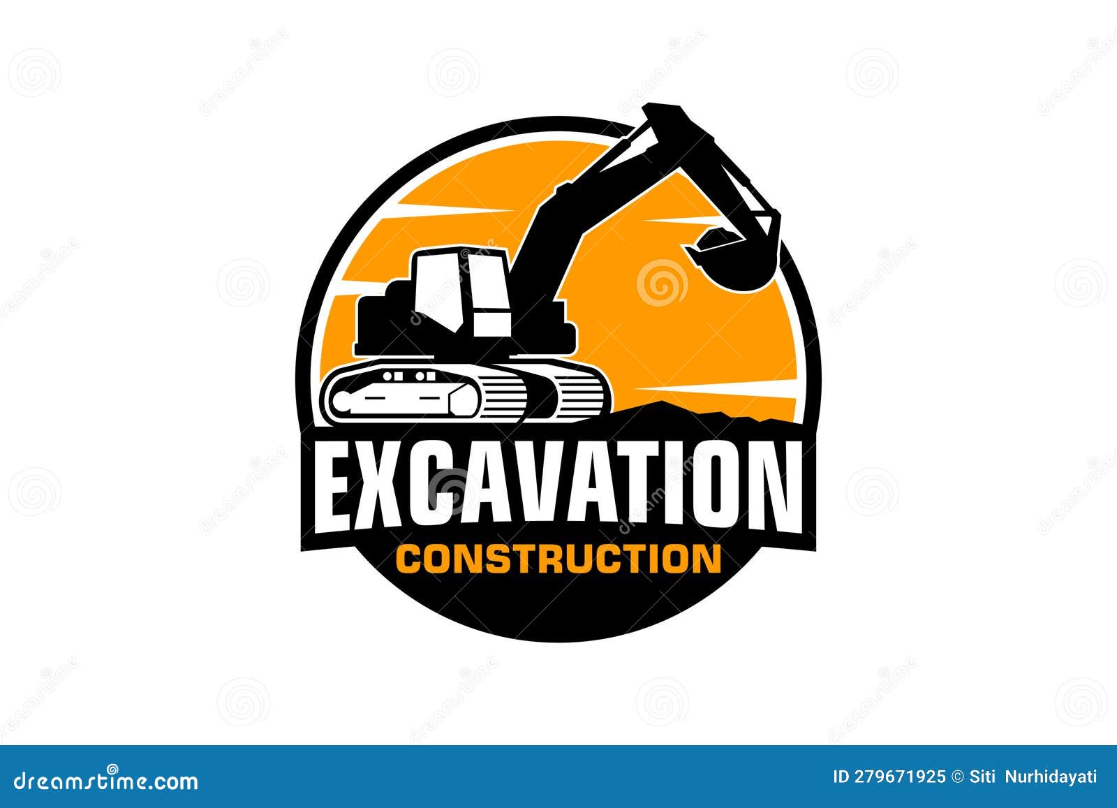 Excavator Logo Template Vector. Heavy Equipment Logo Vector for ...
