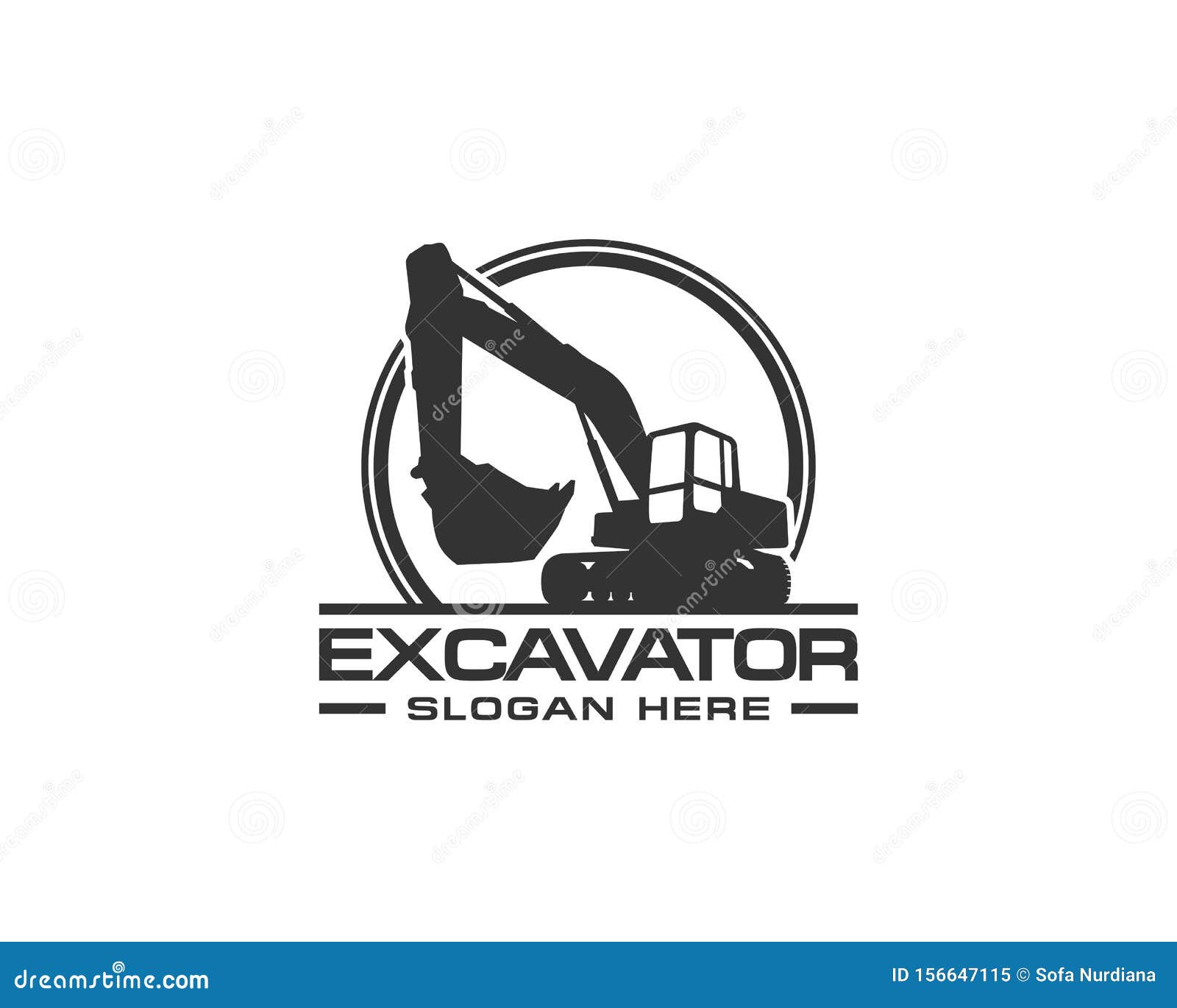 Excavator Logo Template Vector. Heavy Equipment Logo Vector for ...
