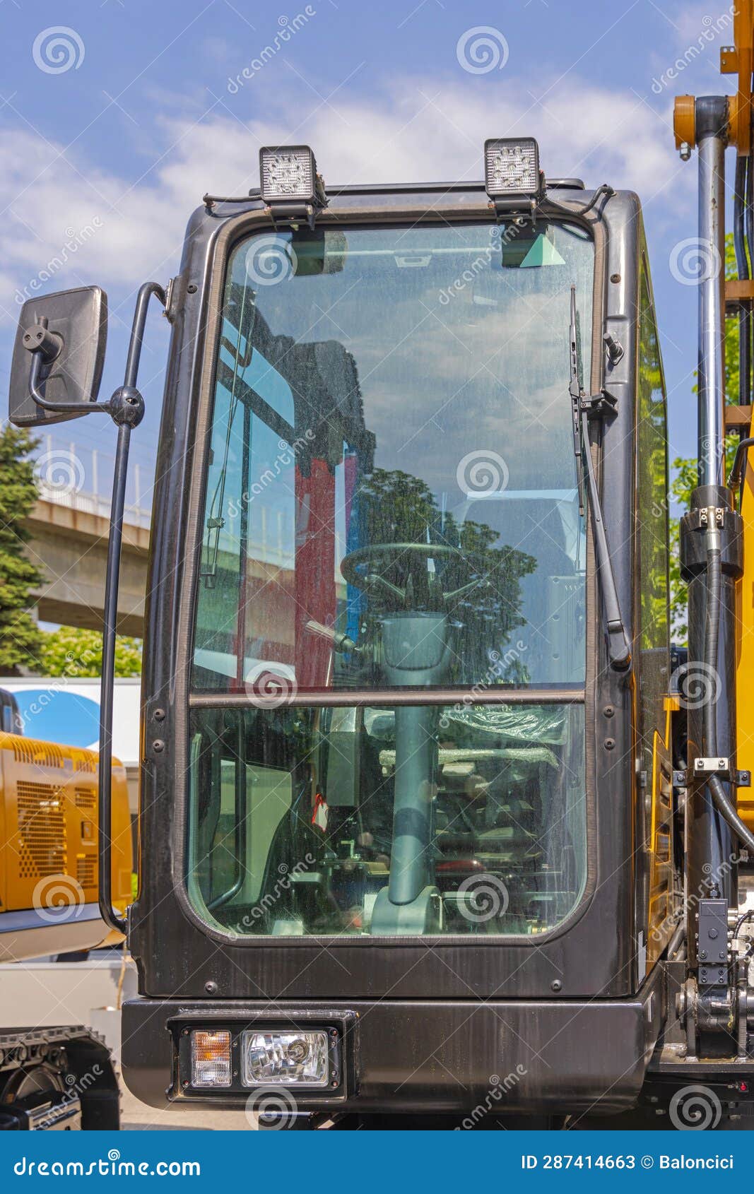 Excavator Machine Cabin stock image. Image of work, driver - 287414663