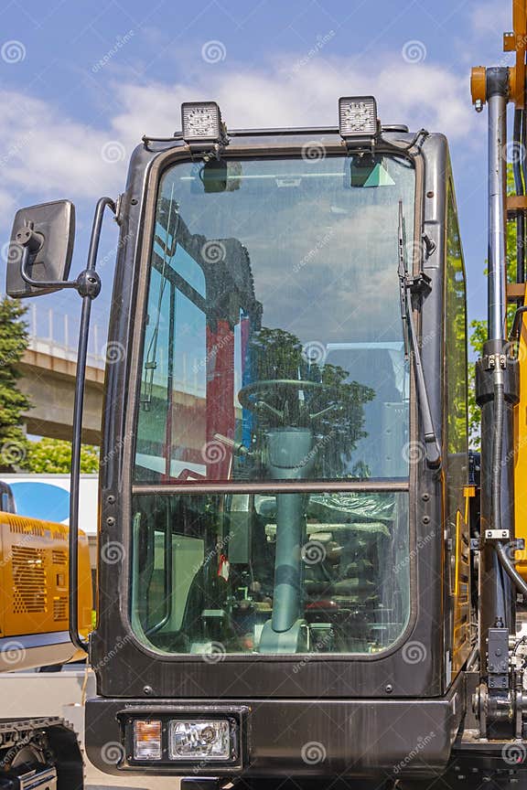 Excavator Machine Cabin stock image. Image of work, driver - 287414663