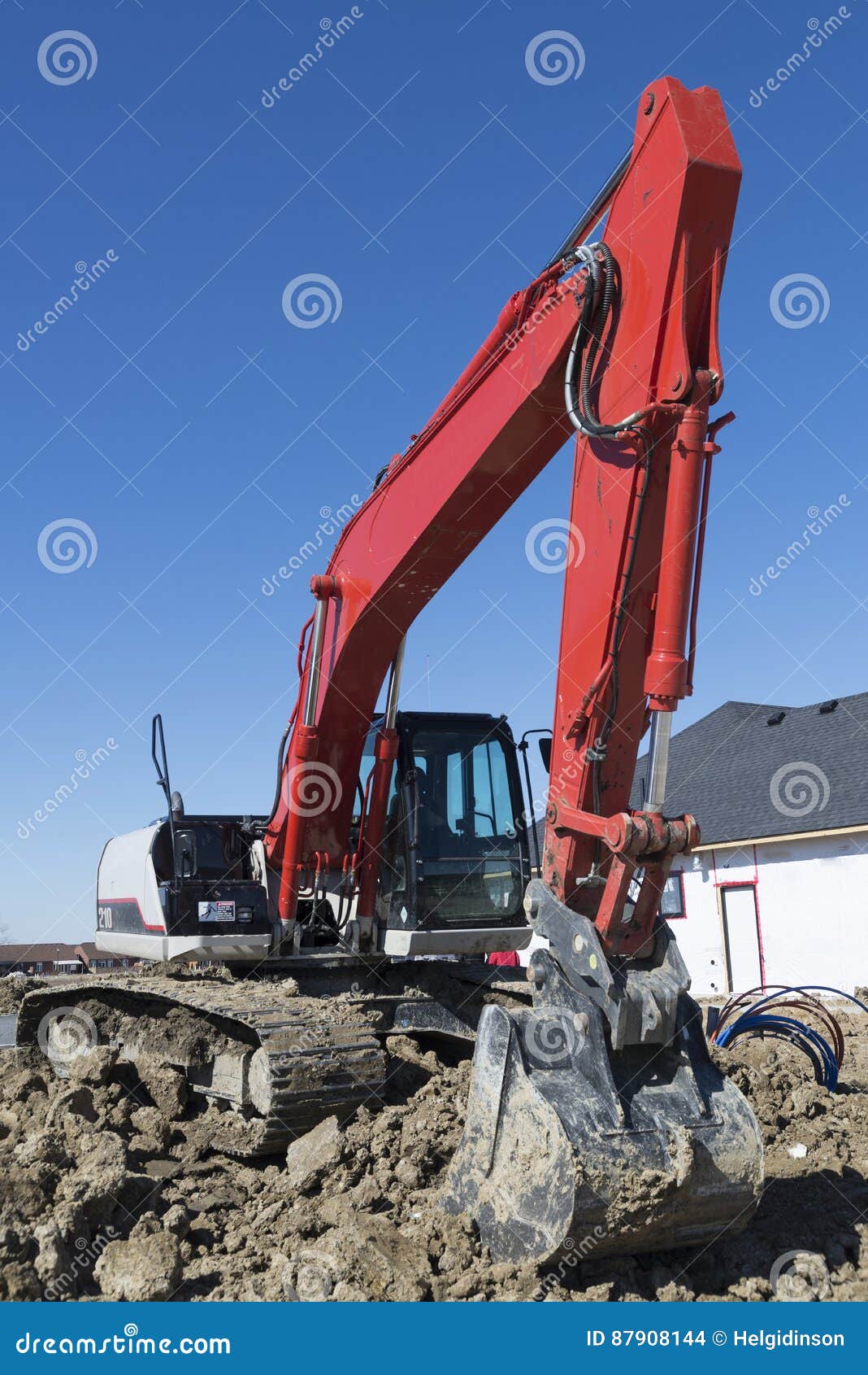 Excavator machine stock photo. Image of development, equipment - 87908144