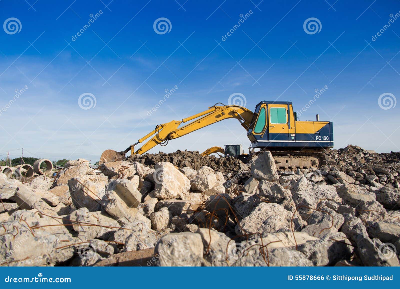 Excavator machine editorial photo. Image of construction - 55878666