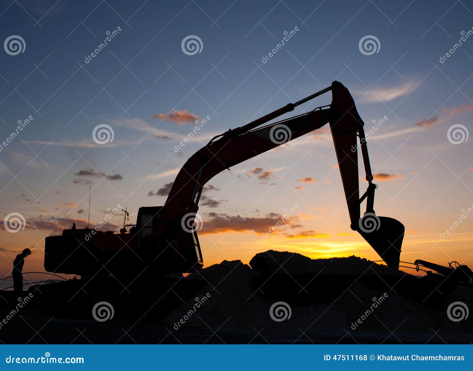 Excavator Machine Doing Earthmoving Editorial Stock Photo - Image of ...