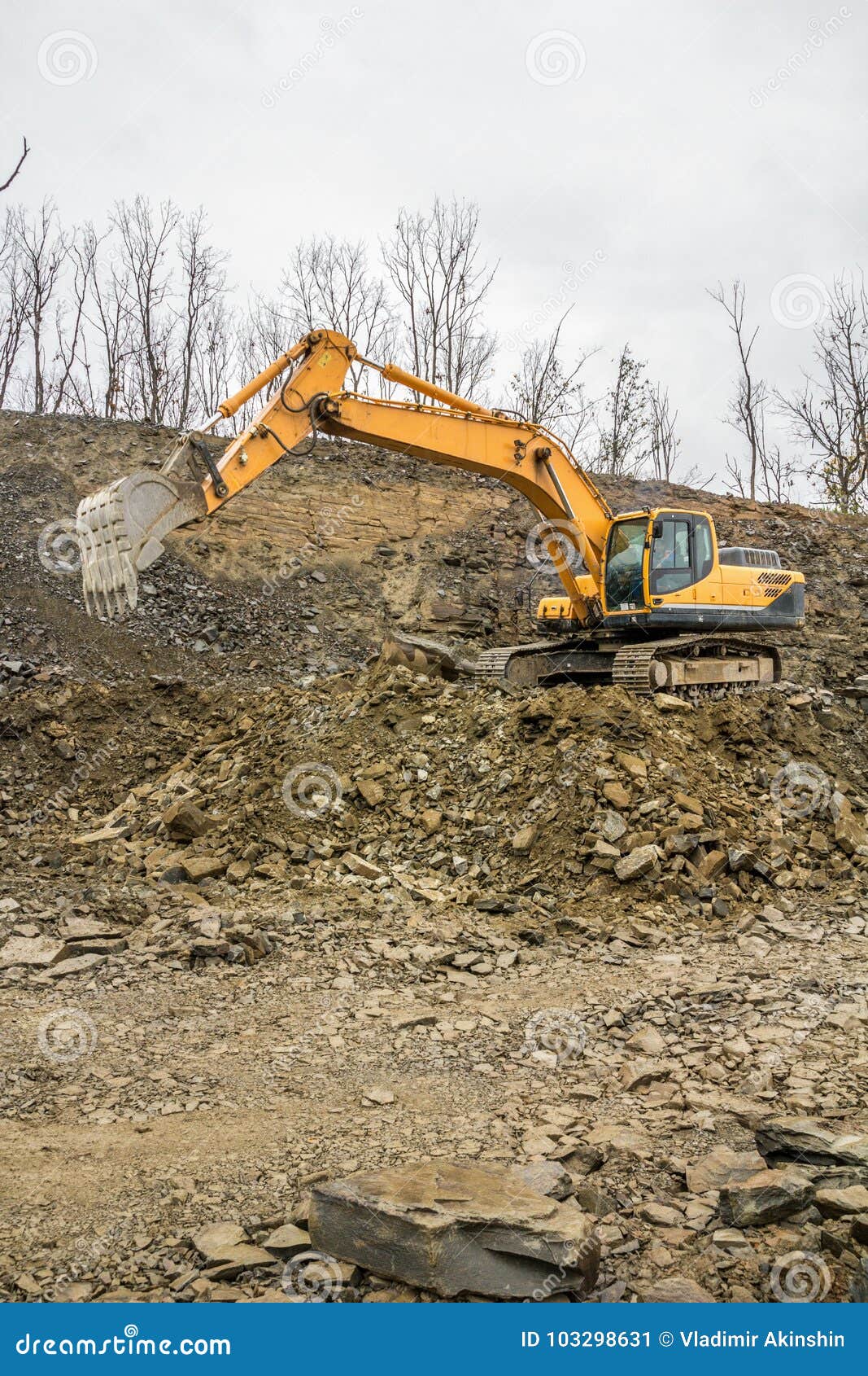 Excavator in operation editorial photo. Image of transport - 103298631