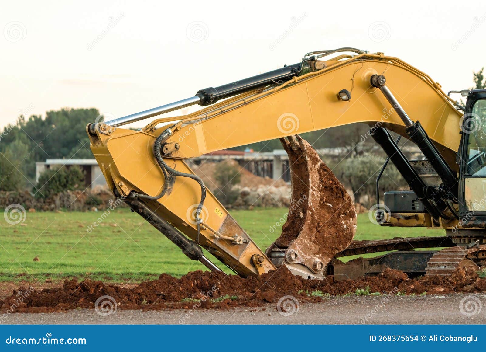Excavator Maintenance and Repair Operator Doing Repairs and Maintenance ...