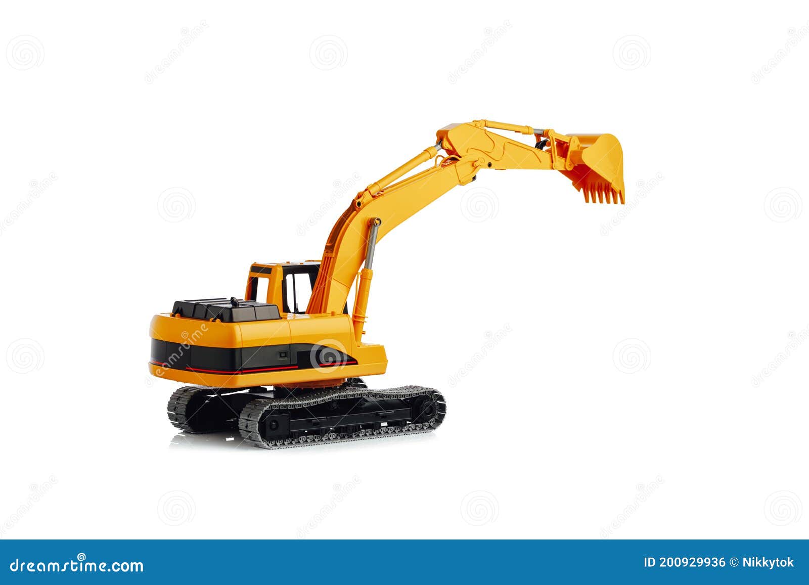 Excavator Model Isolated On White Background Stock Image ...