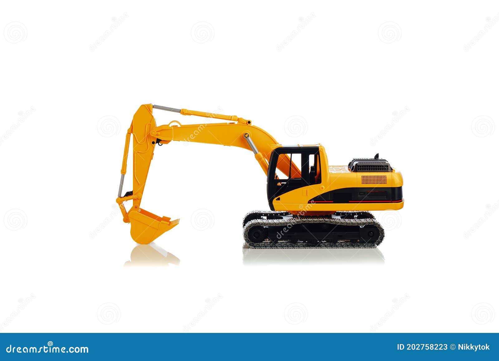 Excavator Model Isolated On White Background Stock Image ...