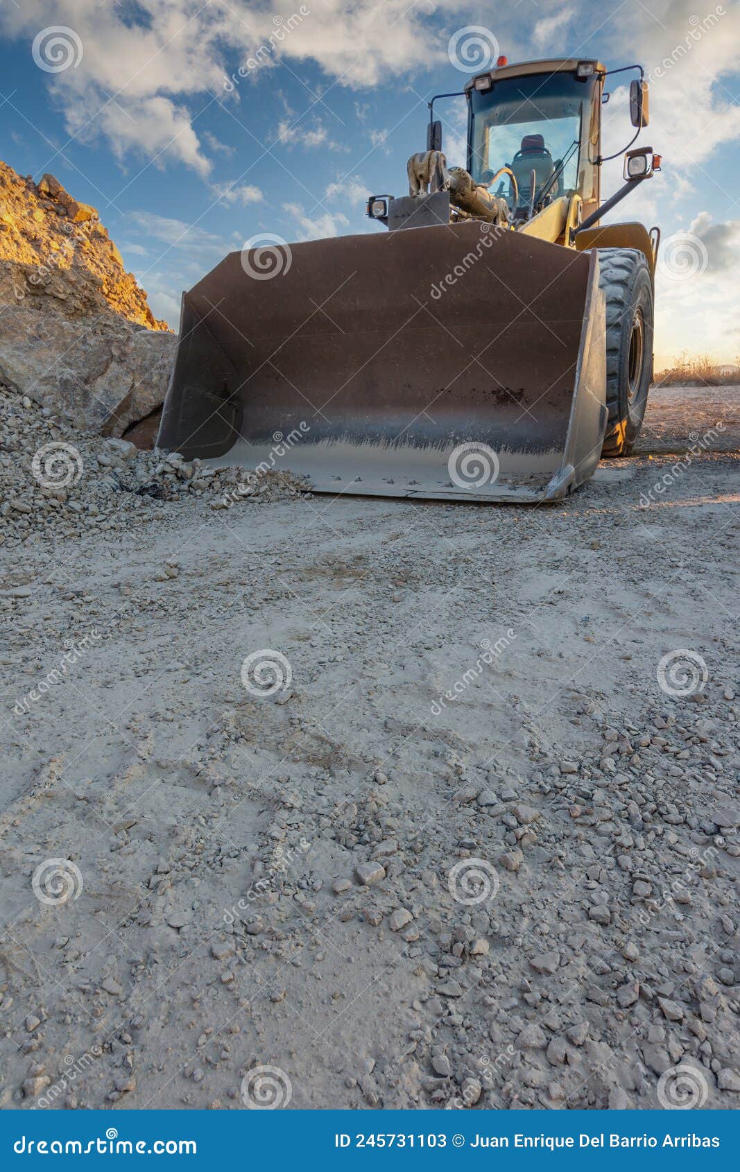 Excavator Moving Dirt and Sand at a Construction Site Stock Image ...