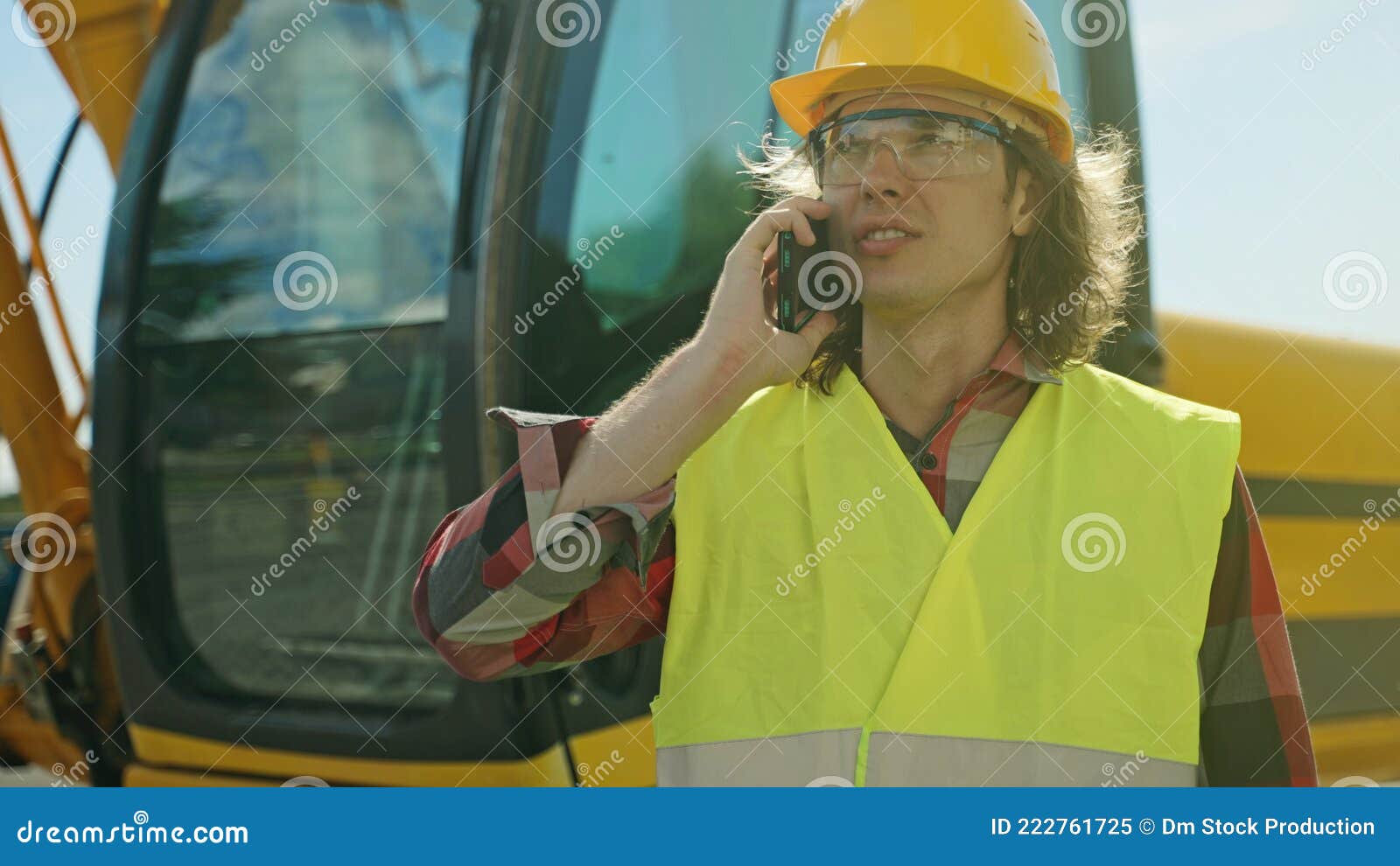 Excavator operator stock image. Image of call, bulldozer - 222761725