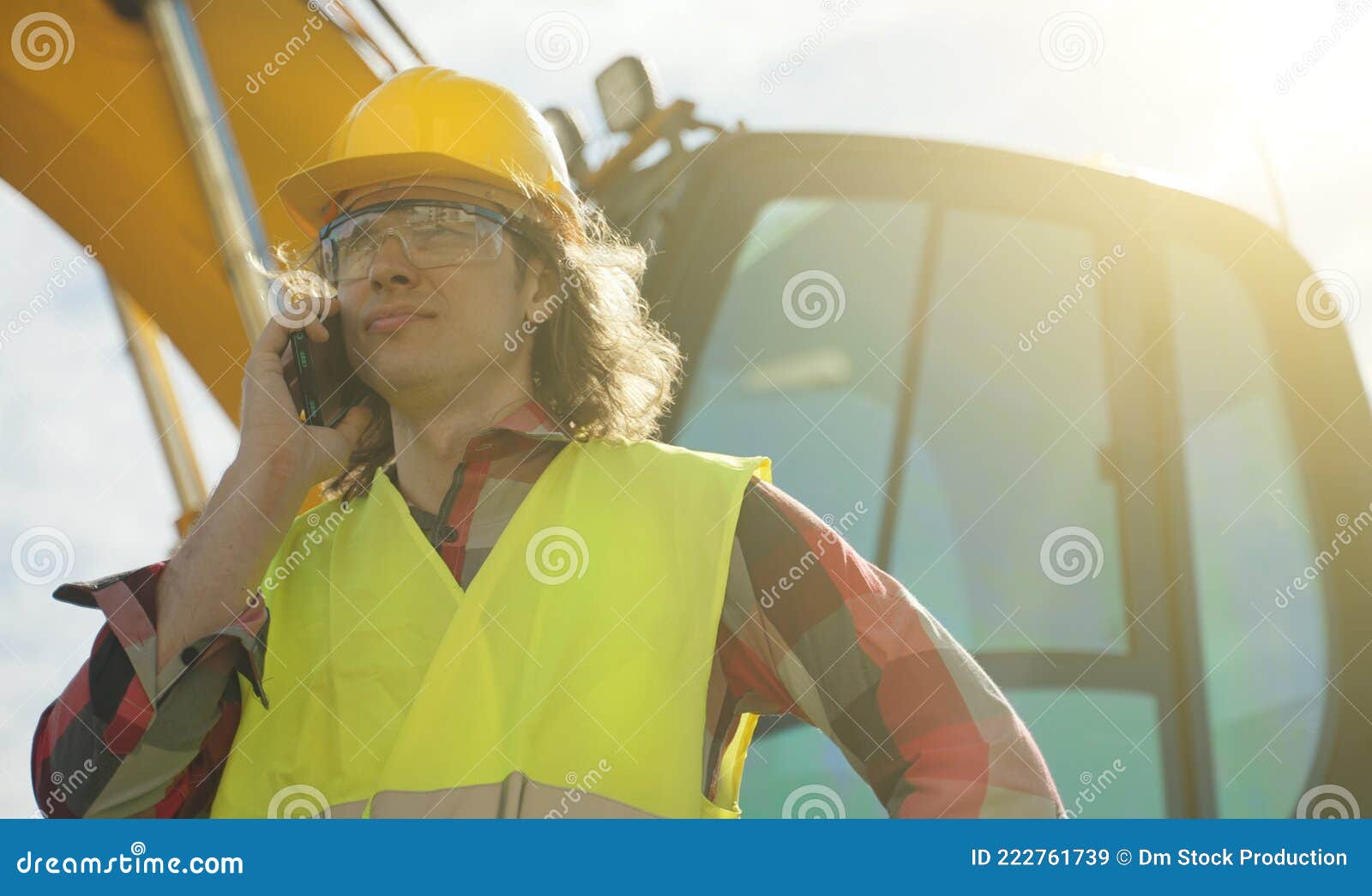 Excavator operator stock image. Image of hard, communication - 222761739
