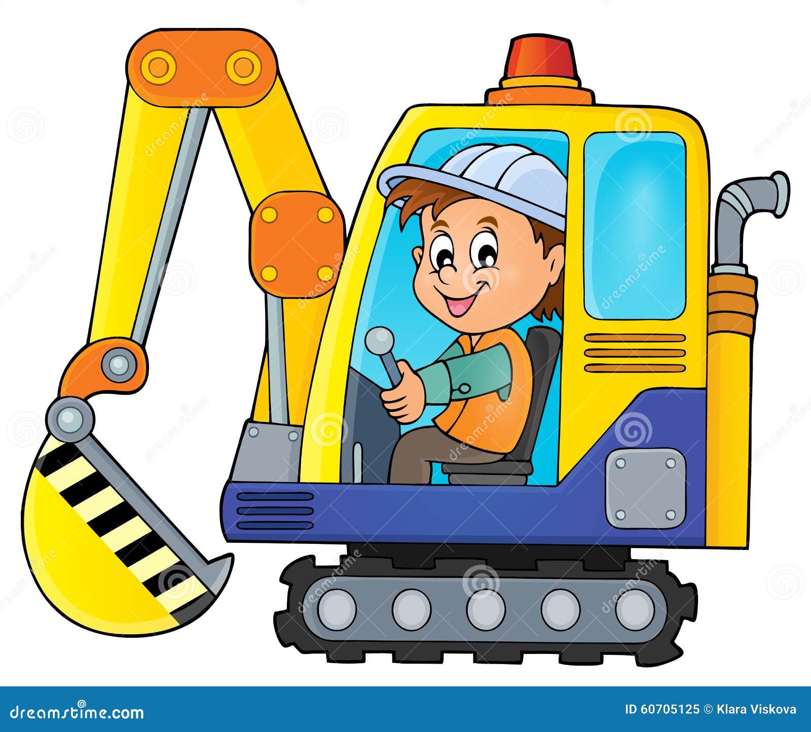 Excavator Operator Theme Image 1 Stock Vector - Illustration of ...