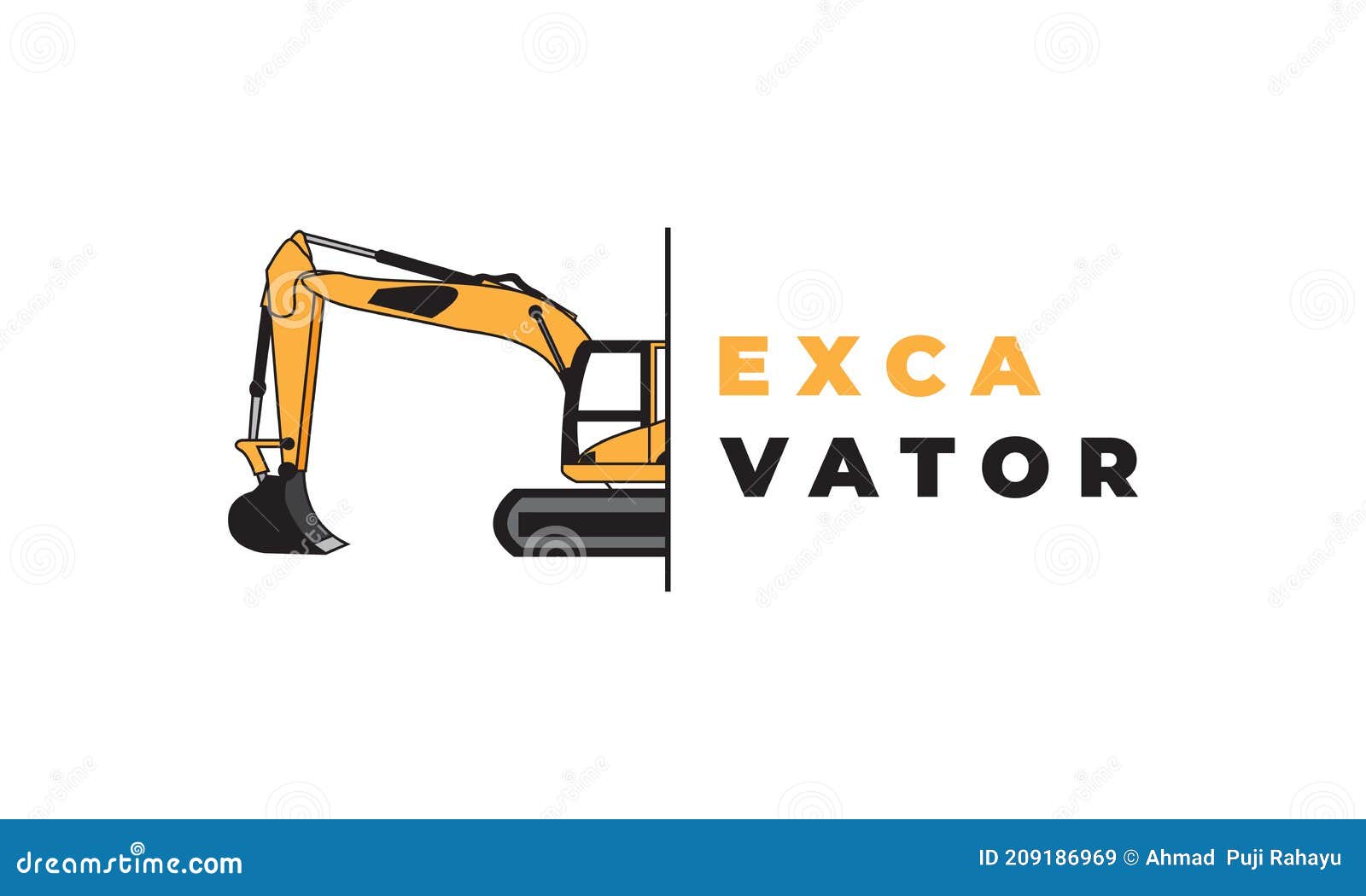 Excavator Orange Construction Modern Logo Symbol Icon Vector Graphic ...