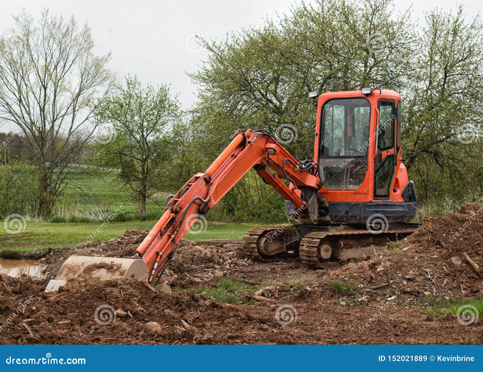 Excavator stock image. Image of machine, backhoe, orange - 152021889