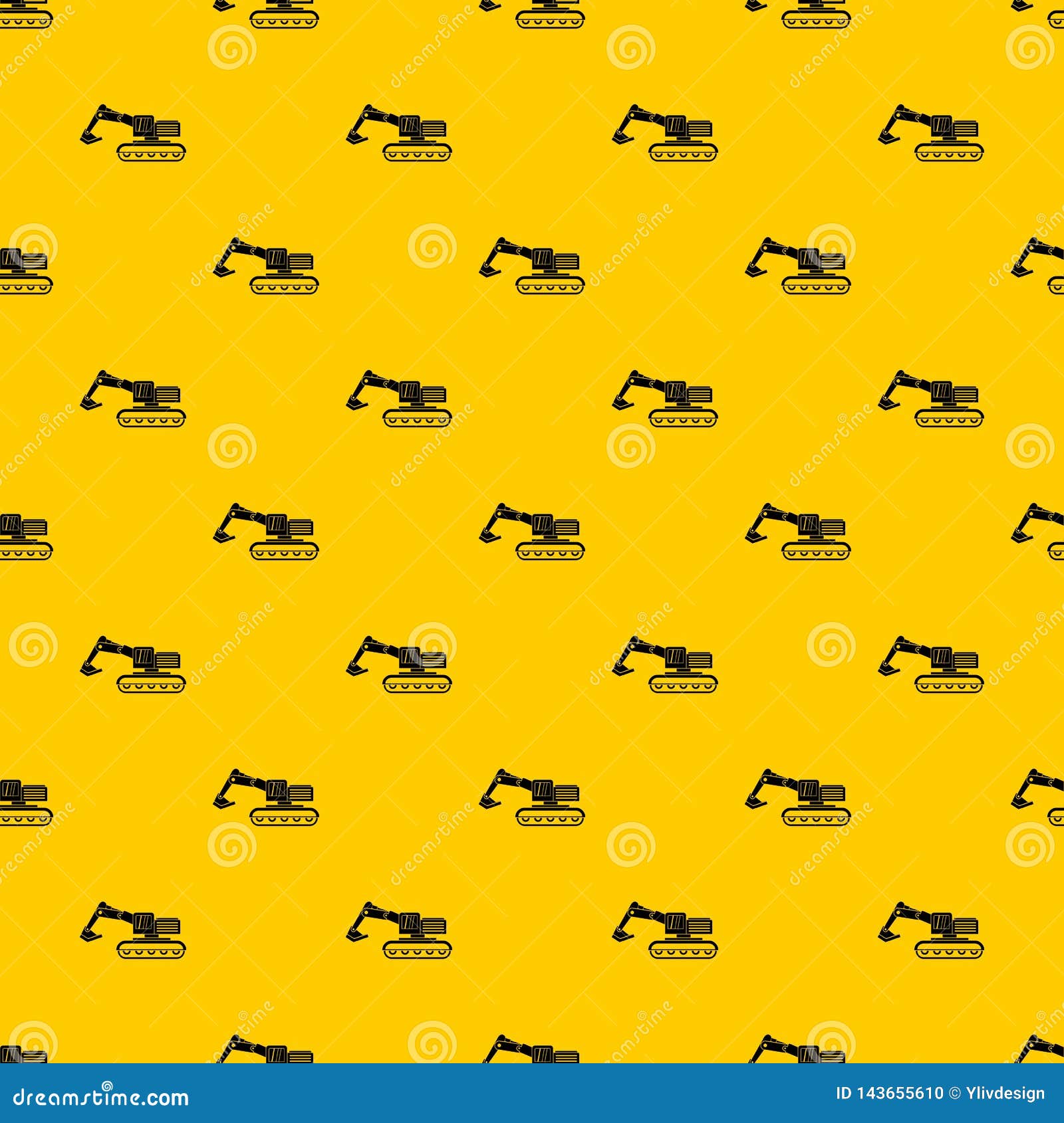 Excavator pattern vector stock vector. Illustration of hydraulic ...