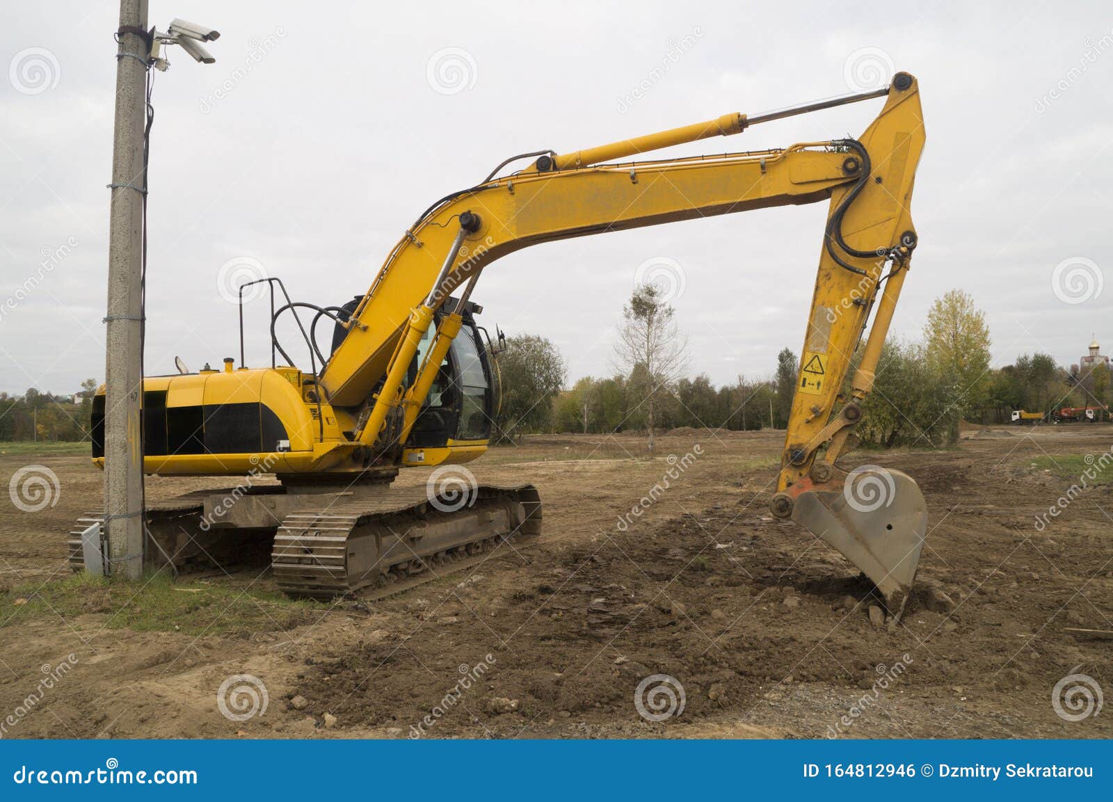Excavator Performs Excavation Work in the Swamp Stock Photo - Image of ...