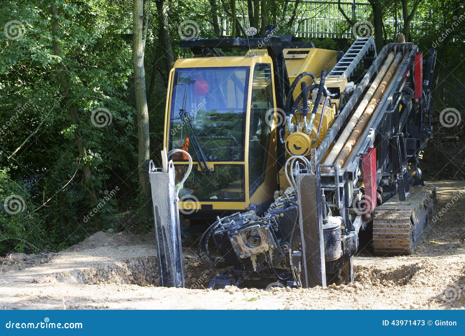 Excavator stock image. Image of chain, site, conduit - 43971473