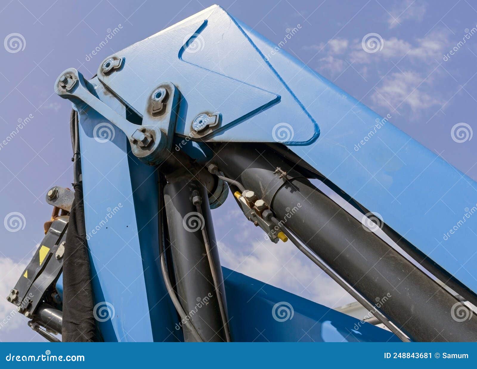 Excavator Pressure Pipes System Stock Image - Image of equipment, heavy ...