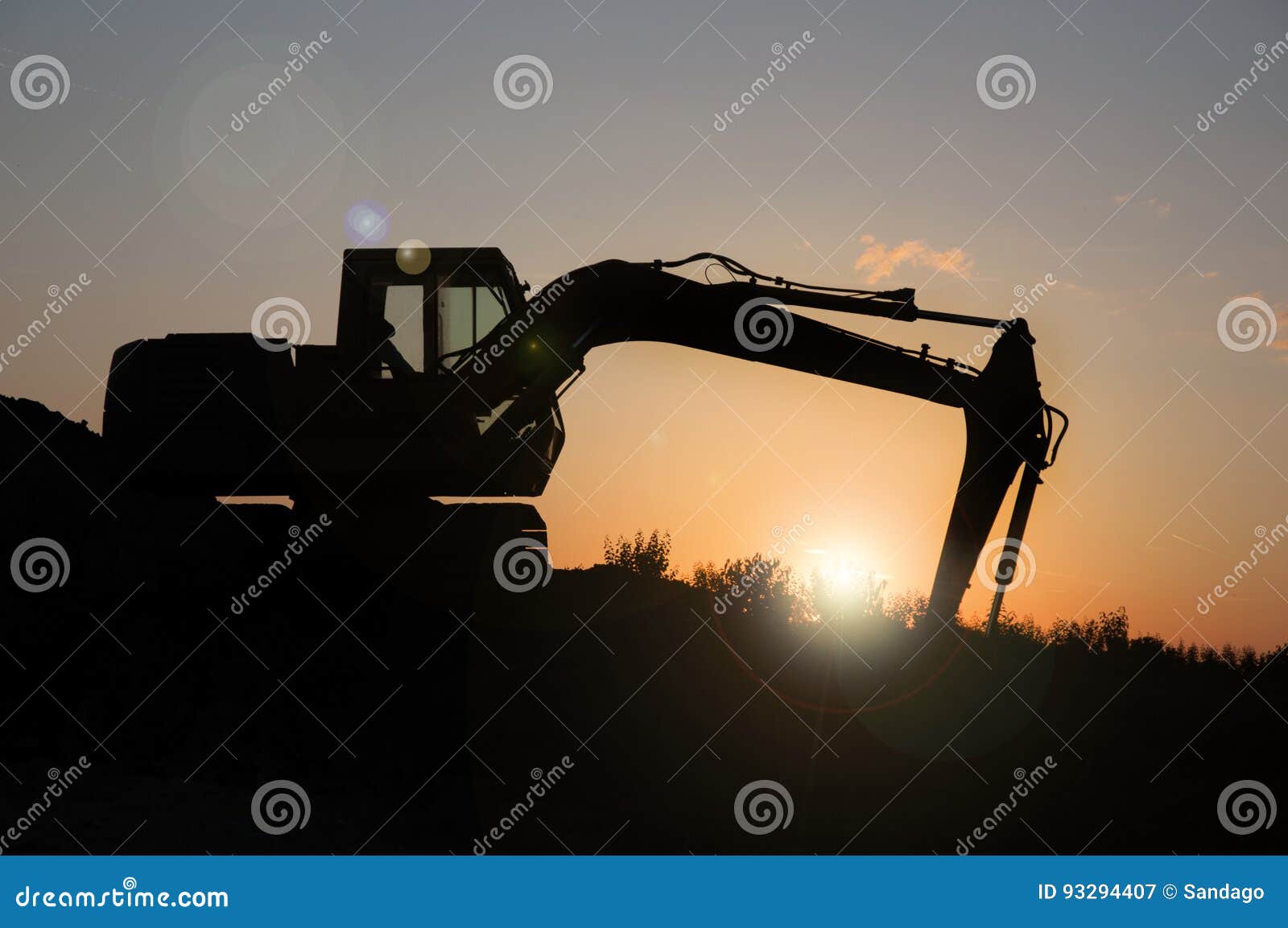 Excavator stock image. Image of drive, build, bugger - 93294407