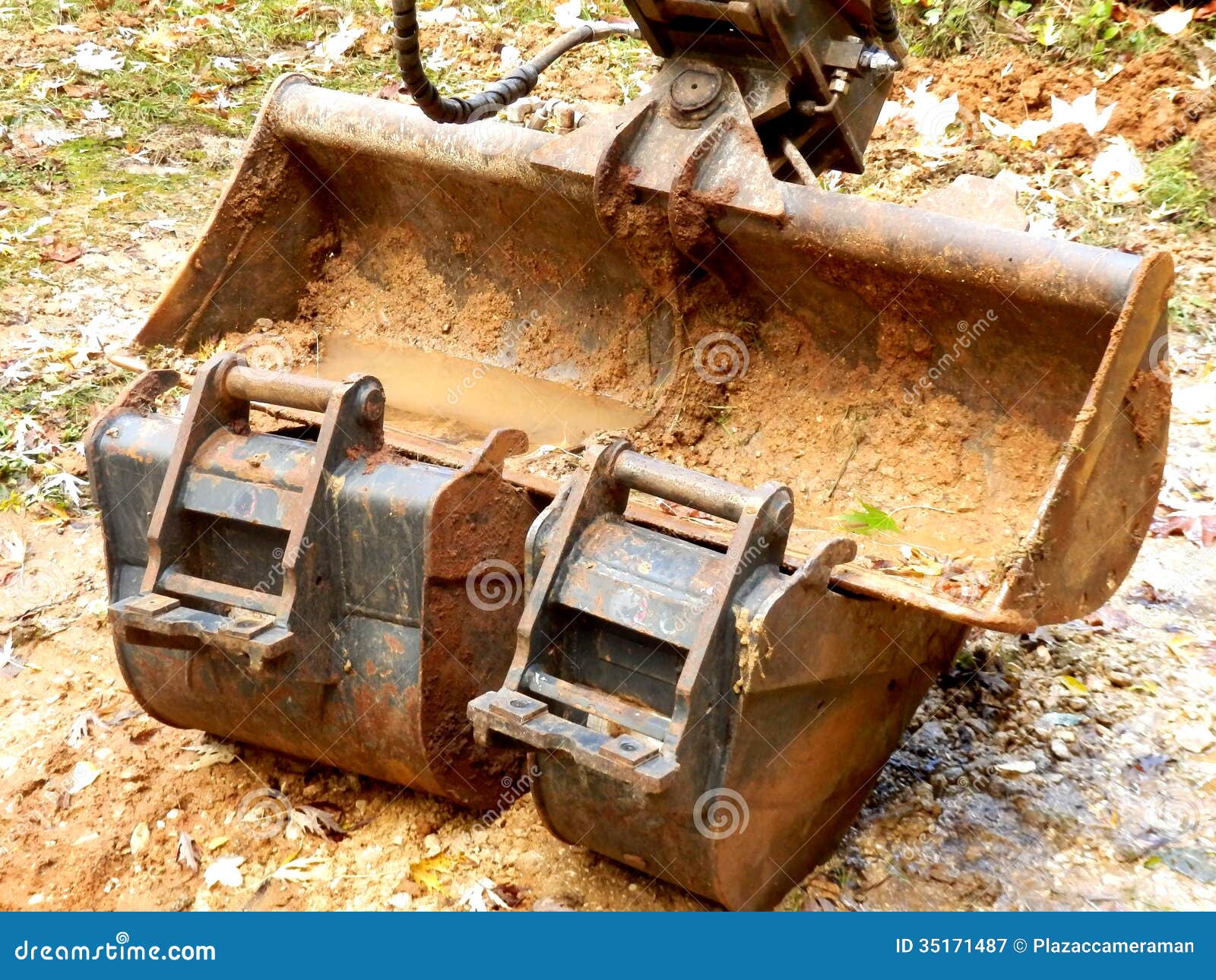 Excavator at rest stock image. Image of power, hydraulic - 35171487