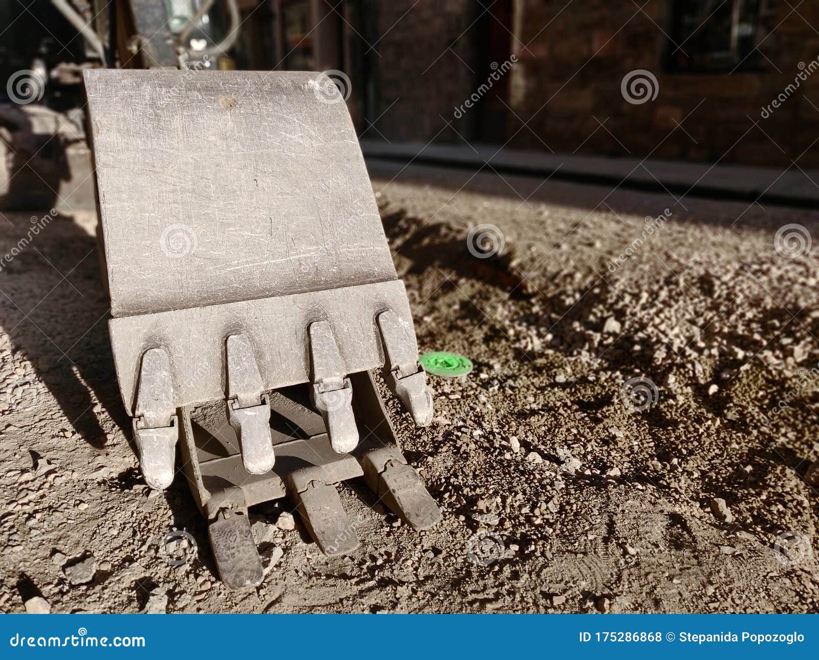 Excavator in Road Construction . Small Tracked Excavator Stock Photo ...