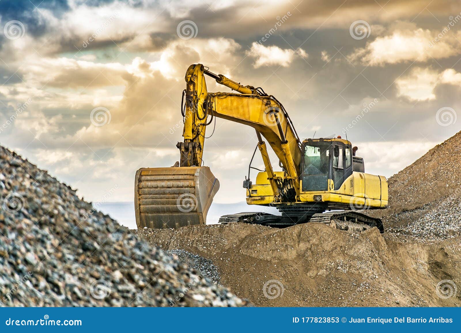 Excavator on the Road Construction Works. Machinery Needed for ...