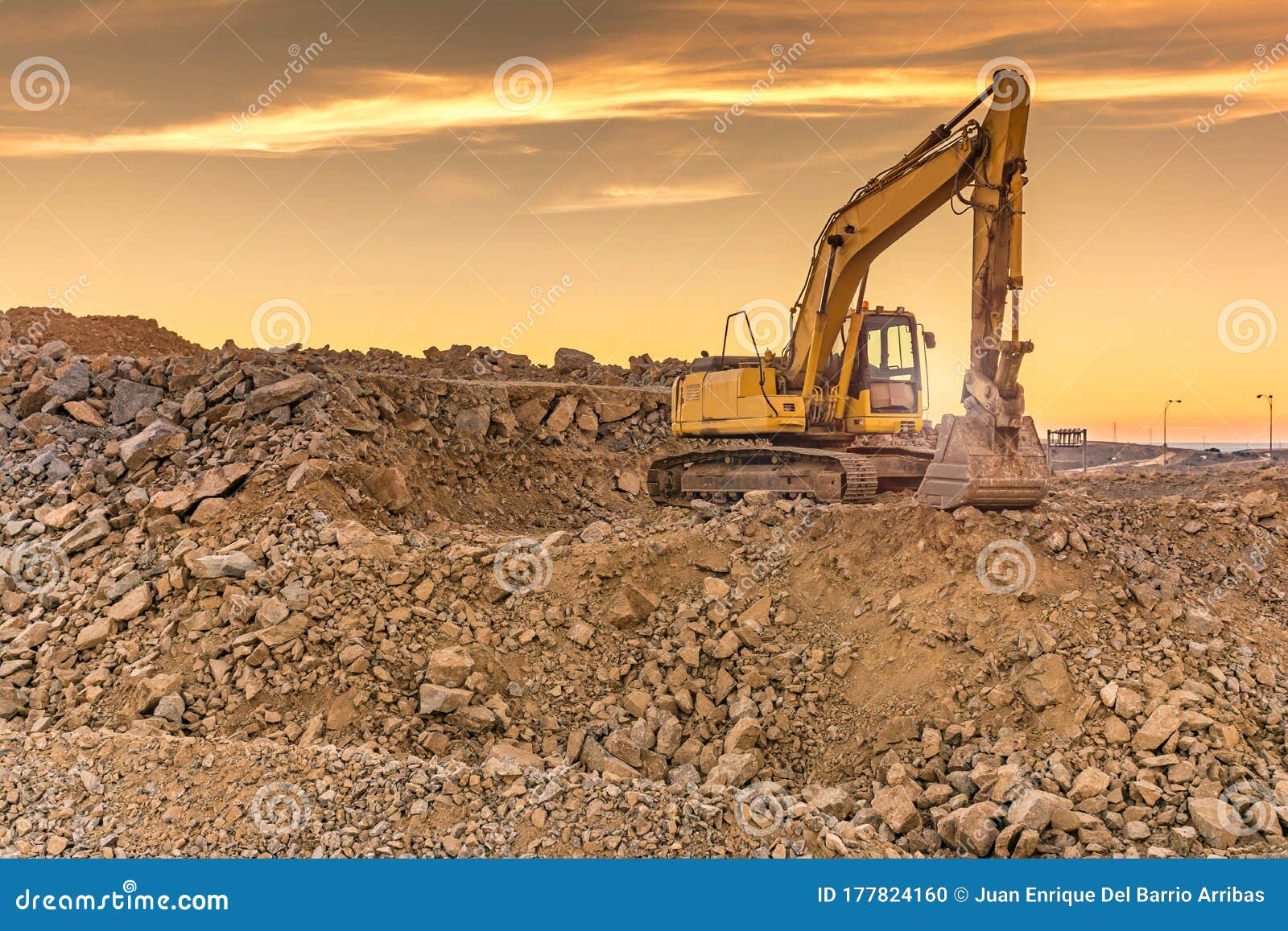 Excavator on the Road Construction Works. Machinery Needed for ...