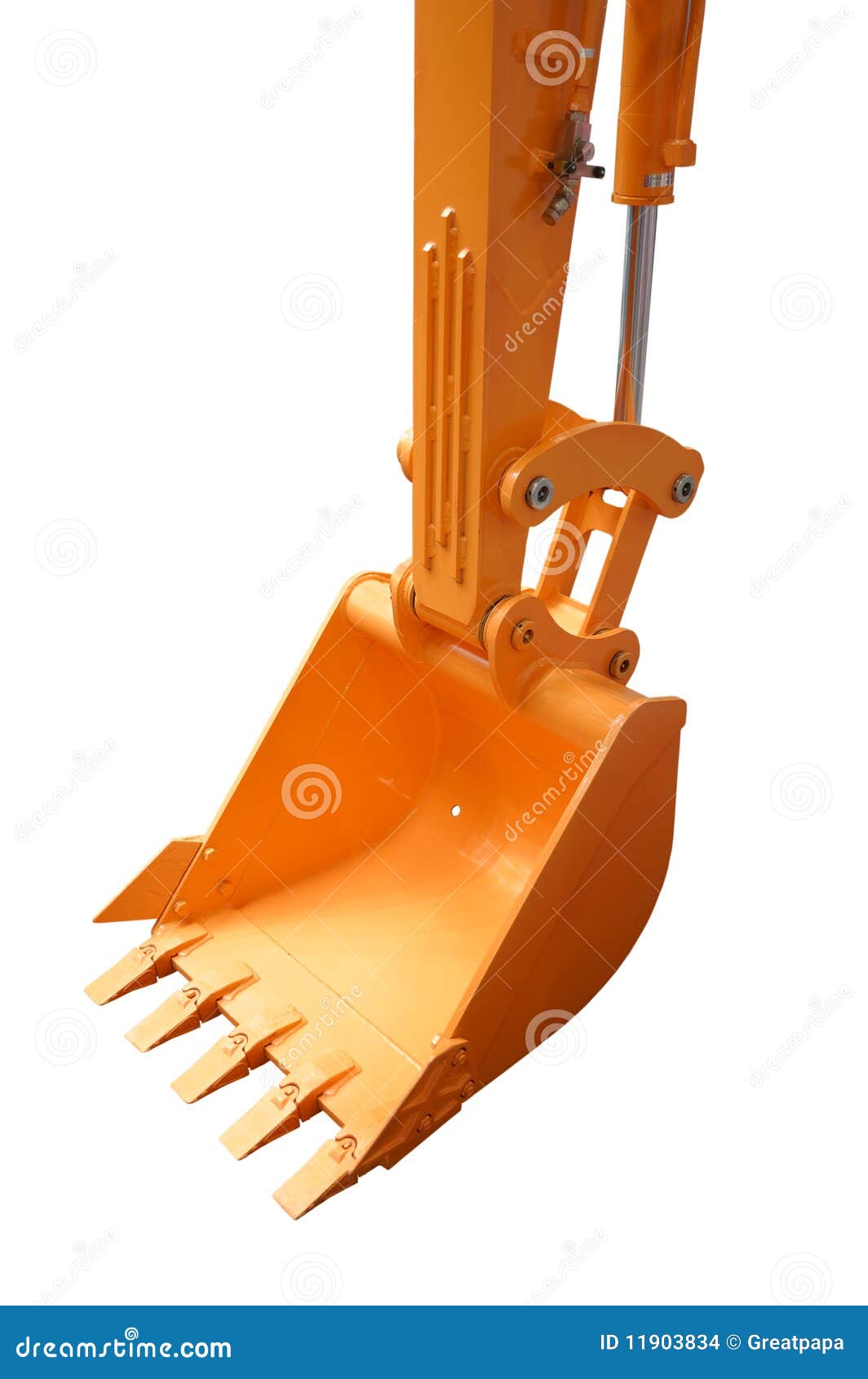 Excavator Scoop Moving A Rock Boulders During Road Construction On The ...