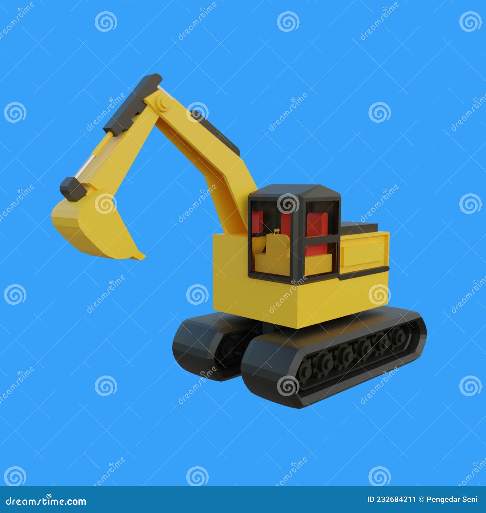 Excavator, Side View. Commercial Vehicles. Heavy Special Transport For ...