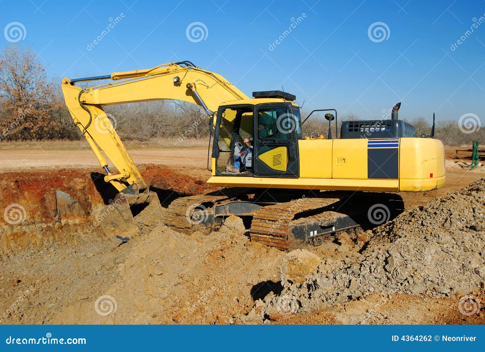 Excavator on site stock photo. Image of bucket, mechanical - 4364262