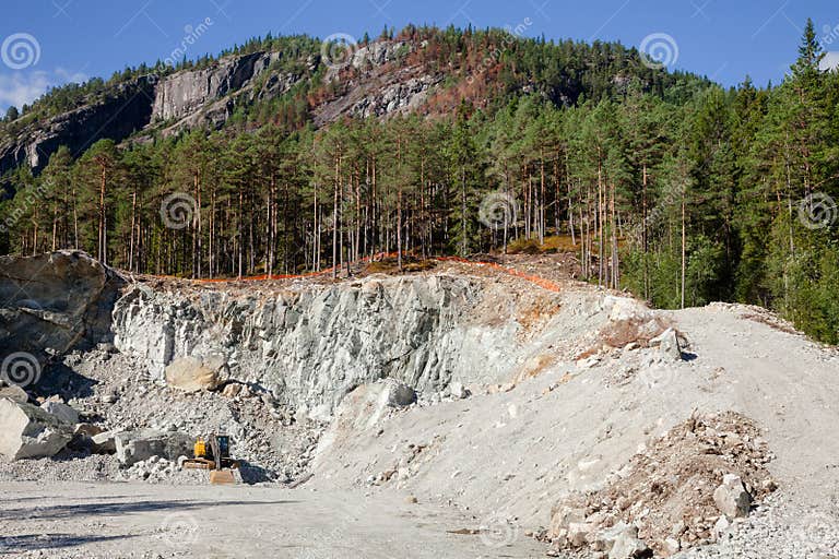 Construction Aggregate Mining Quarry in Norway Scandinavia Stock Photo ...