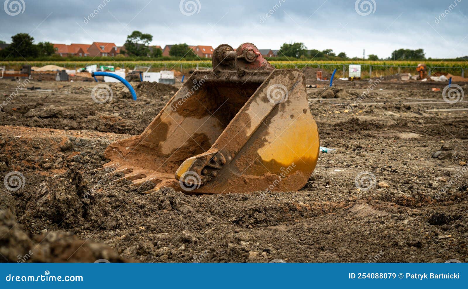 Excavator Tool on the Ground at Construction Stock Image - Image of ...