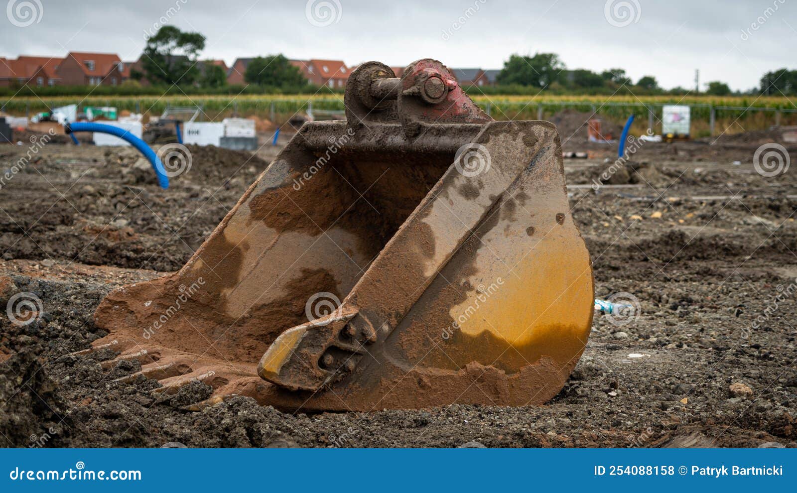 Excavator Tool on the Ground at Construction Stock Photo - Image of ...