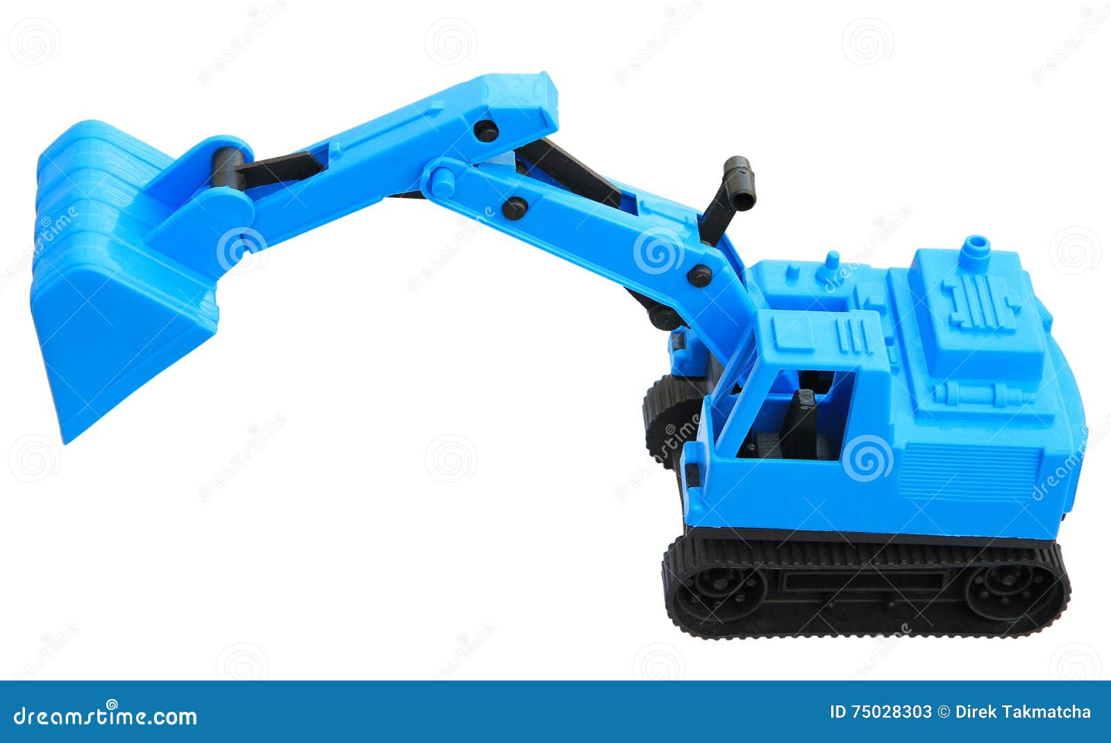 Excavator toy isolated stock image. Image of hydraulic - 75028303