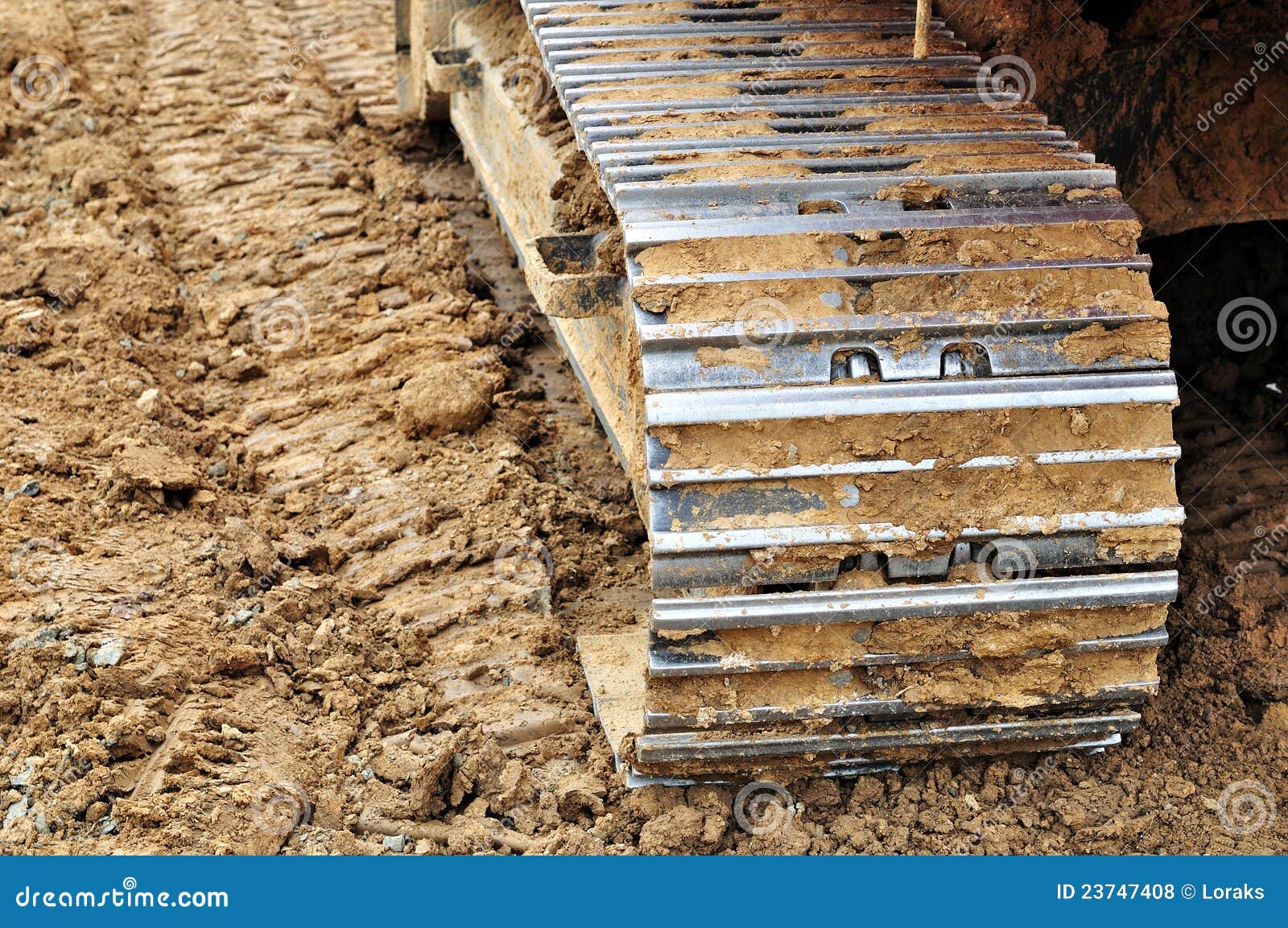 Excavator tracks. stock photo. Image of belt, vehicle - 23747408
