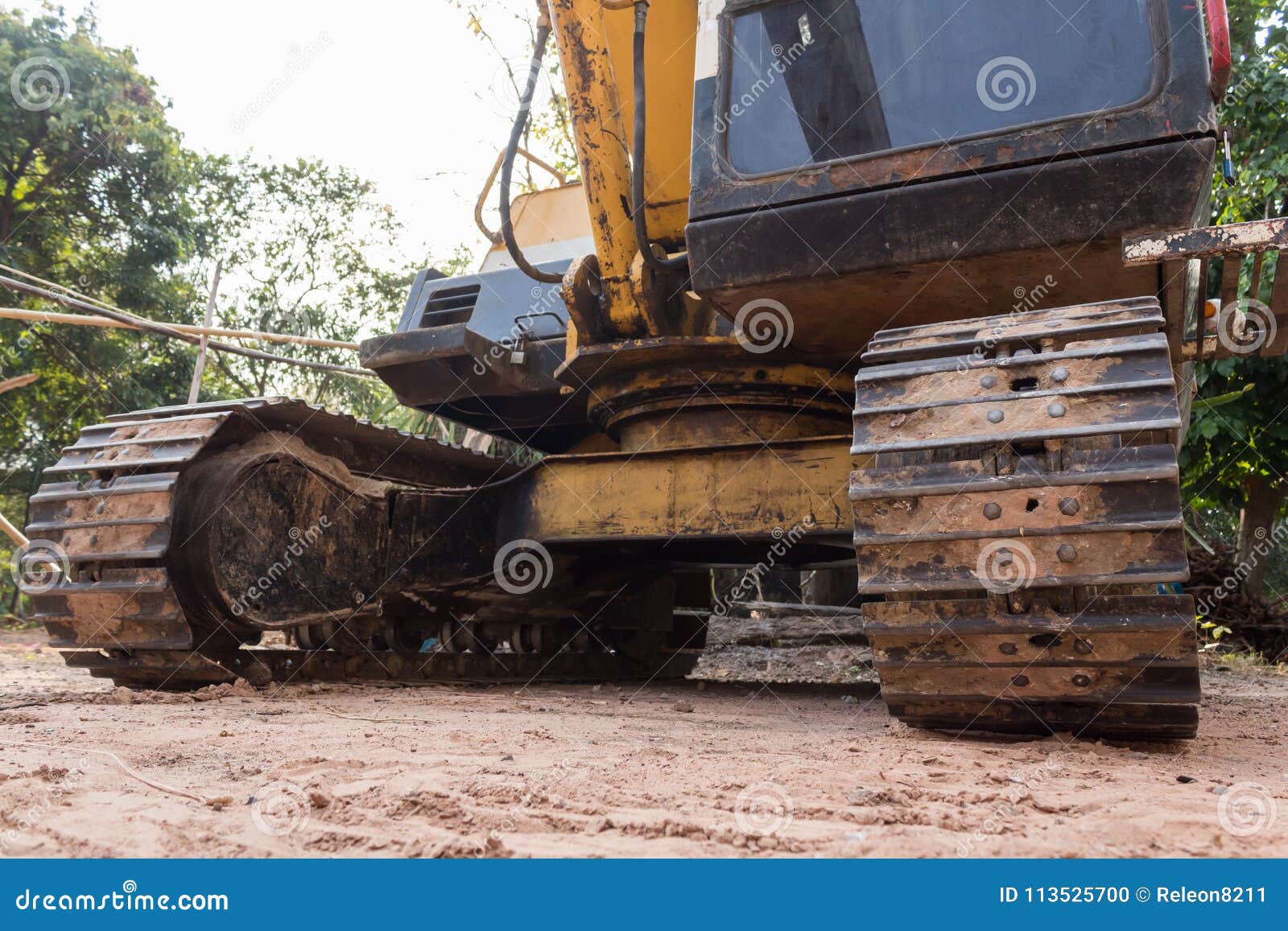 Excavator Tracks In The Slushy Mud Stock Photo | CartoonDealer.com ...