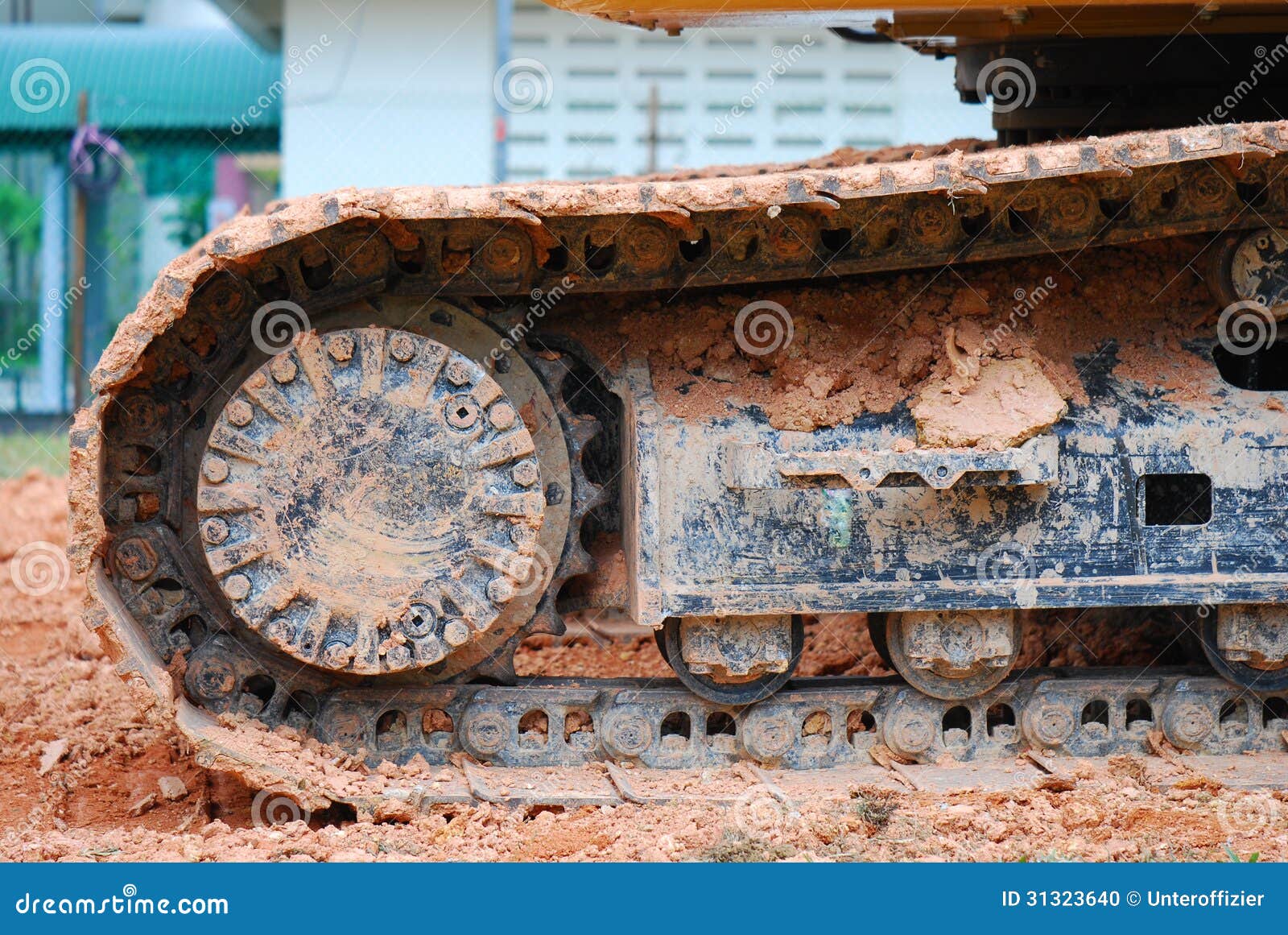 Excavator Tracks stock photo. Image of resistant, road - 31323640