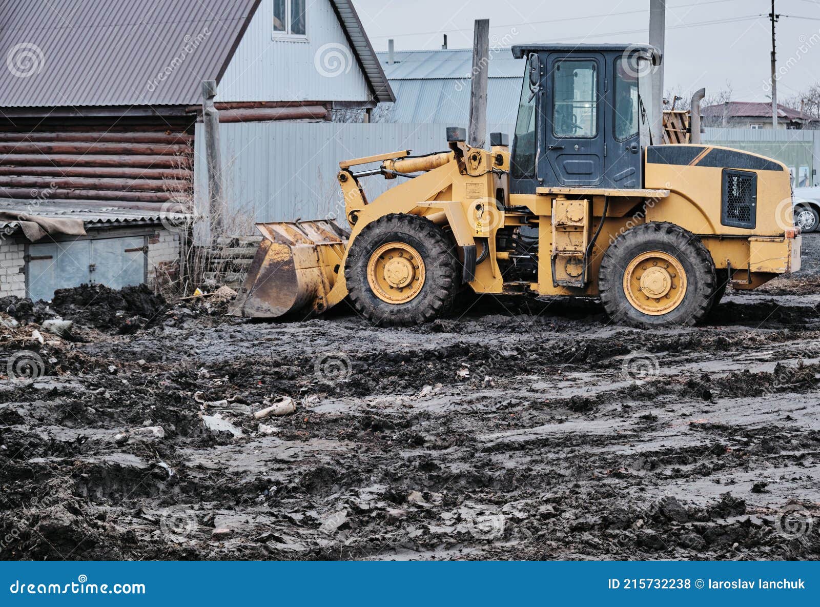 Excavator Tractor with Bucket Stock Photo - Image of excavator, machine ...