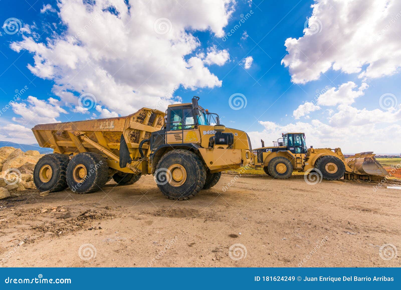 Excavator And Truck Stock Photography | CartoonDealer.com #30247976